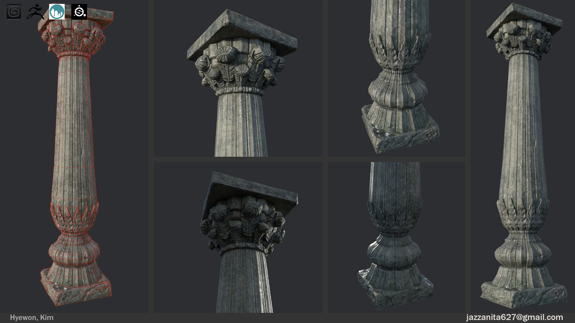 ArtStation - medieval column