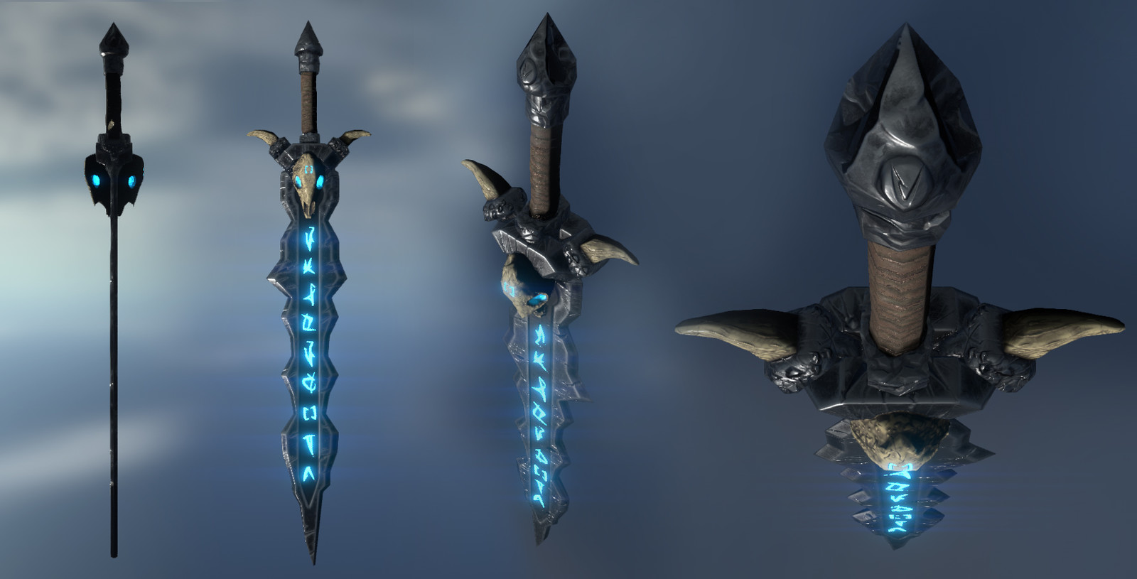 Julian Greaves - Rune weapons Game assets low poly Download on https ...