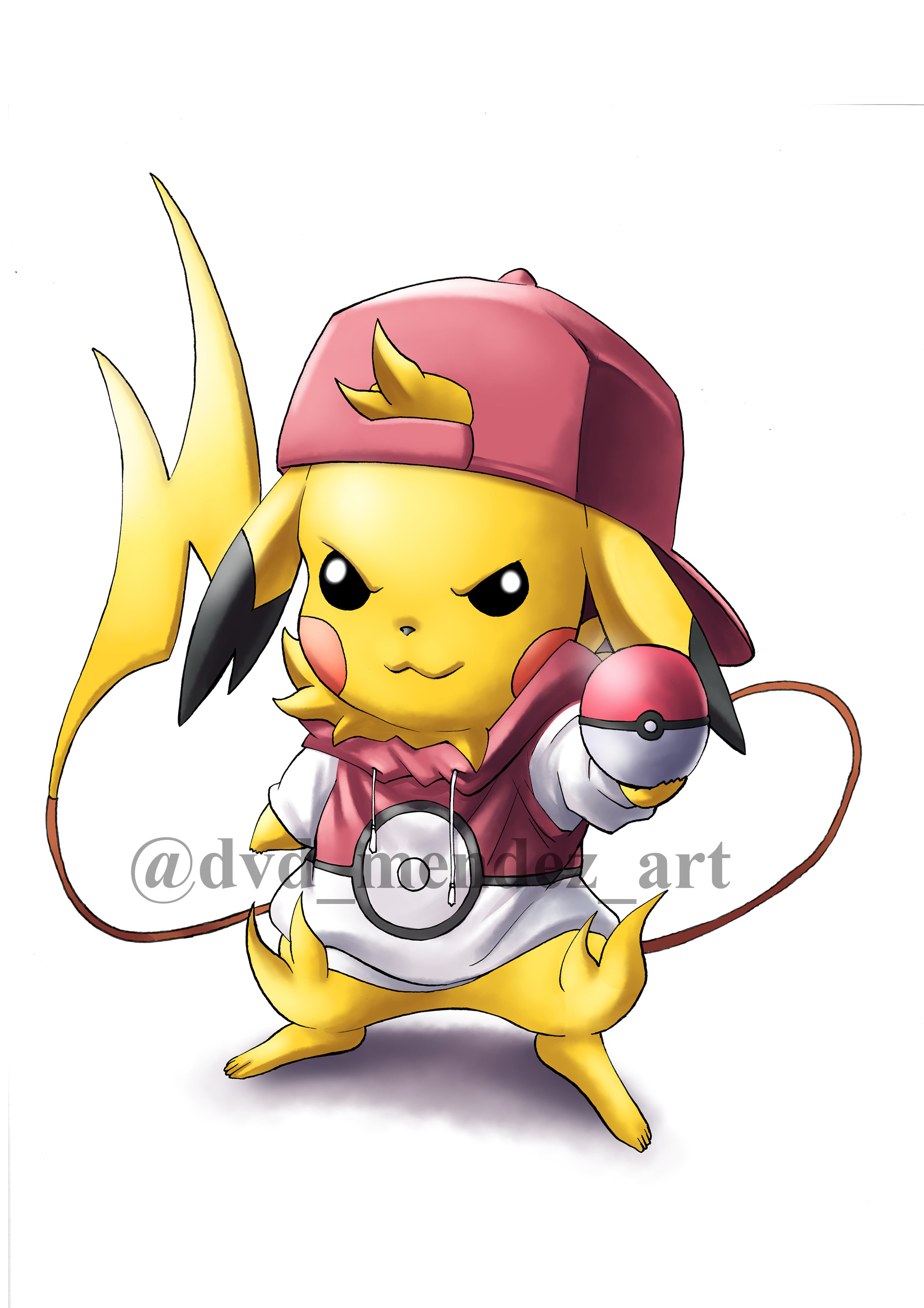 how to draw mega pikachu