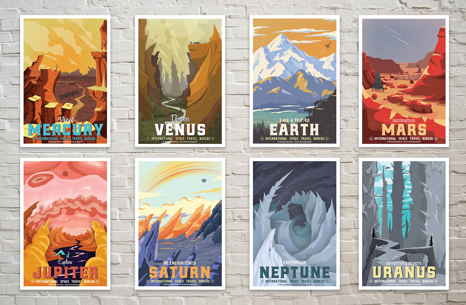 ArtStation - Solar System Travel Posters