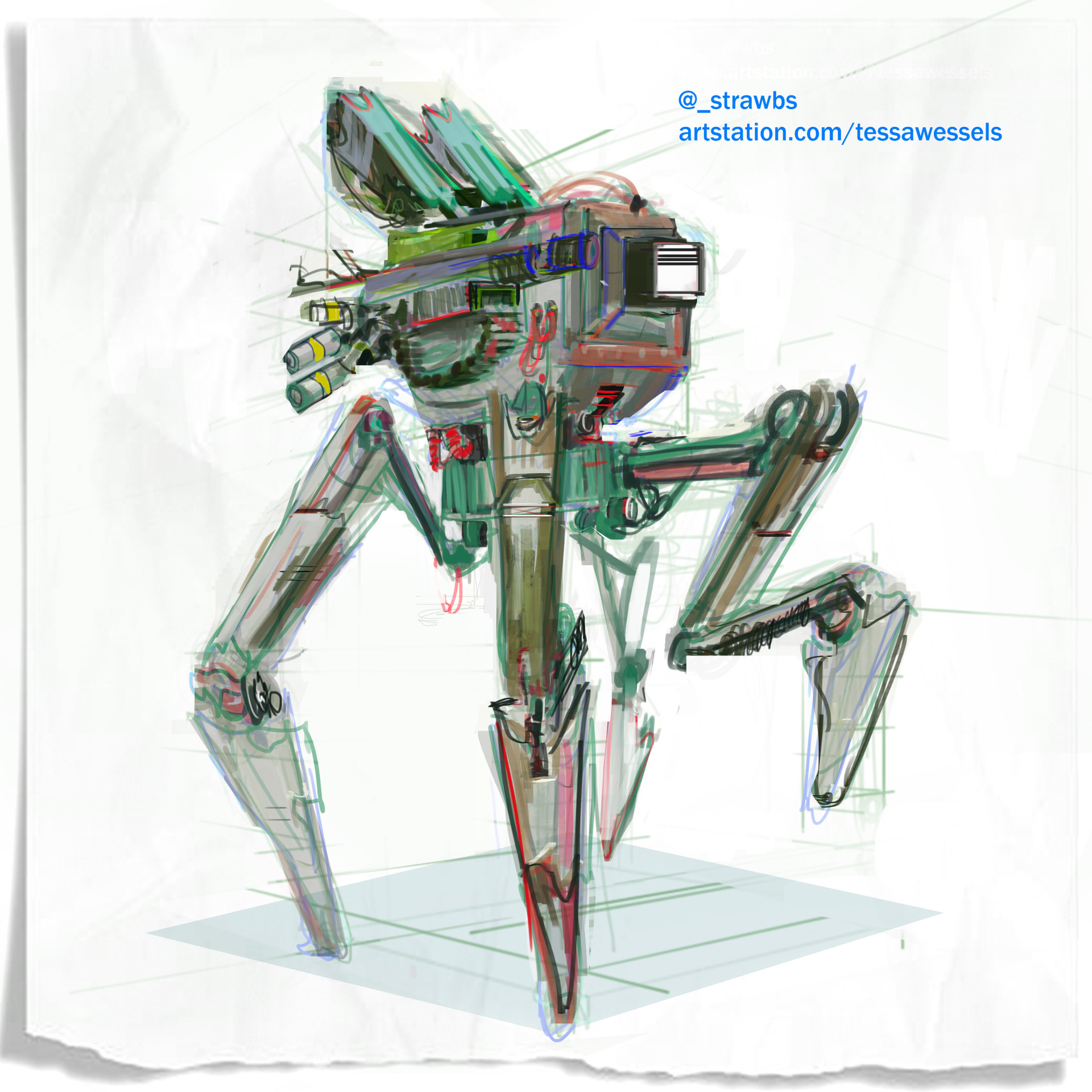 ArtStation - Mech sketch