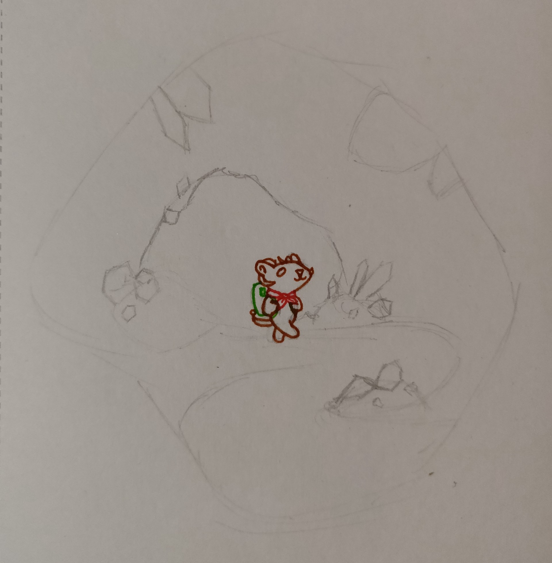 how to draw crystal cave