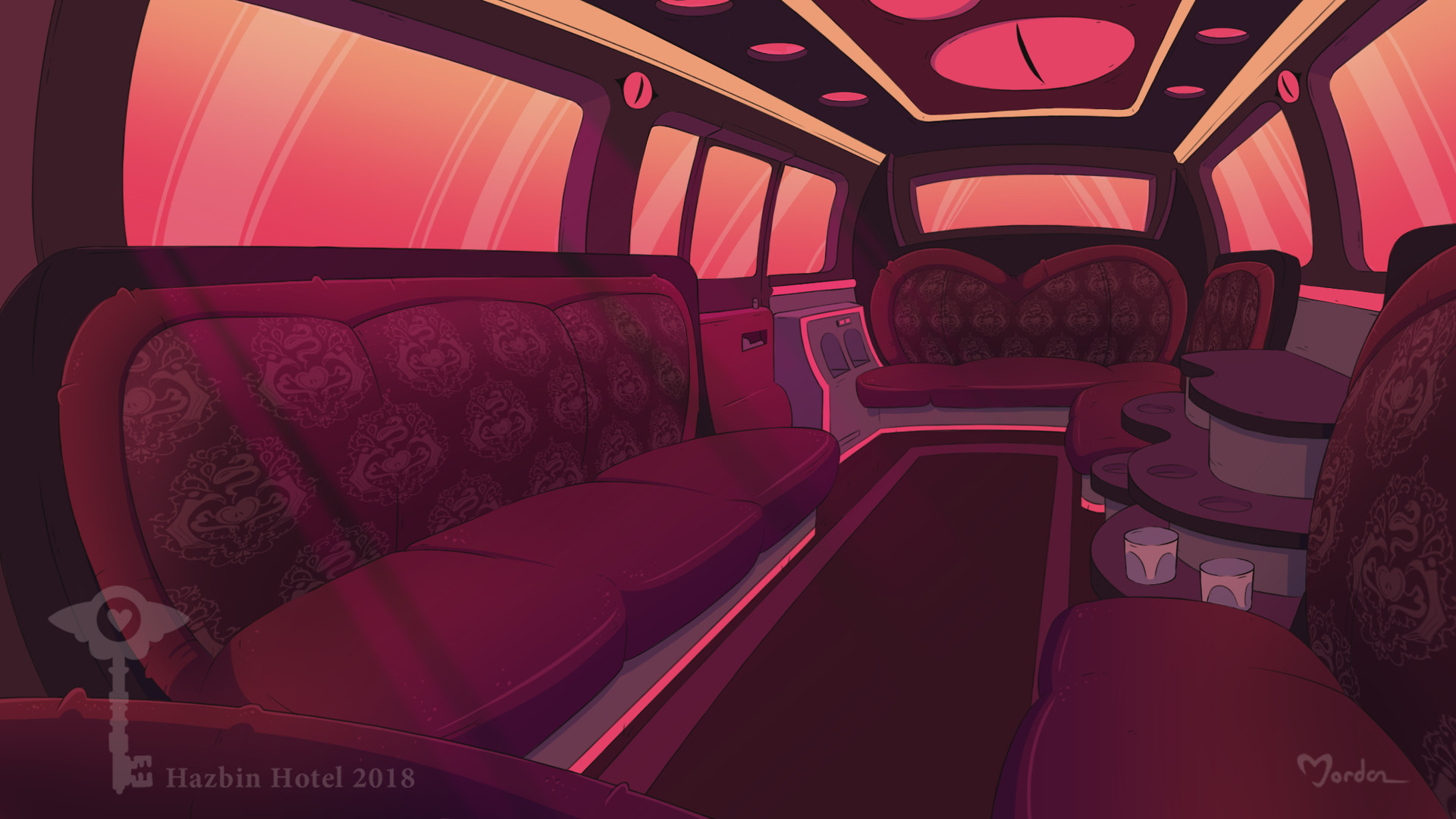 inside limo background