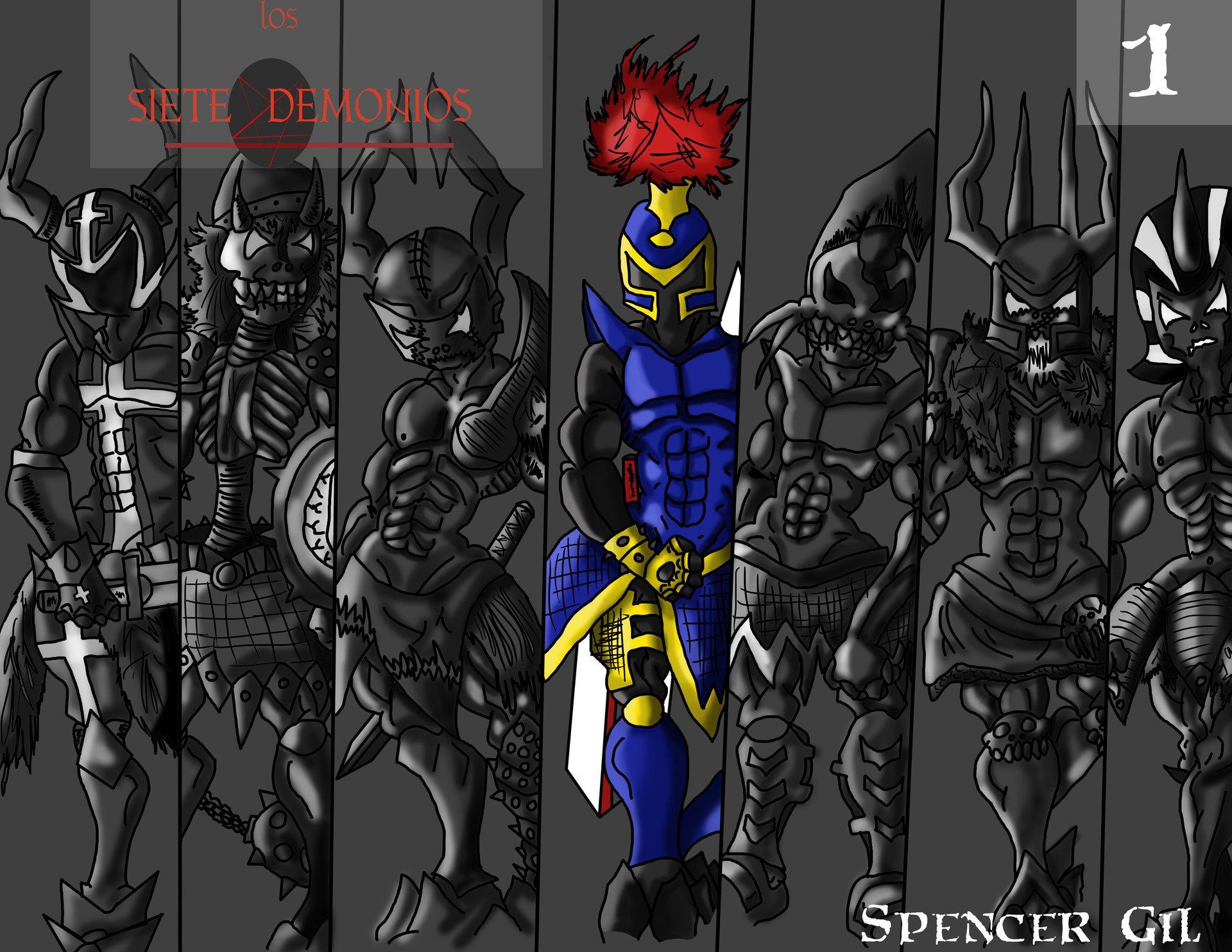 ArtStation - The Seven Demons/Los Siete Demonios - Comic