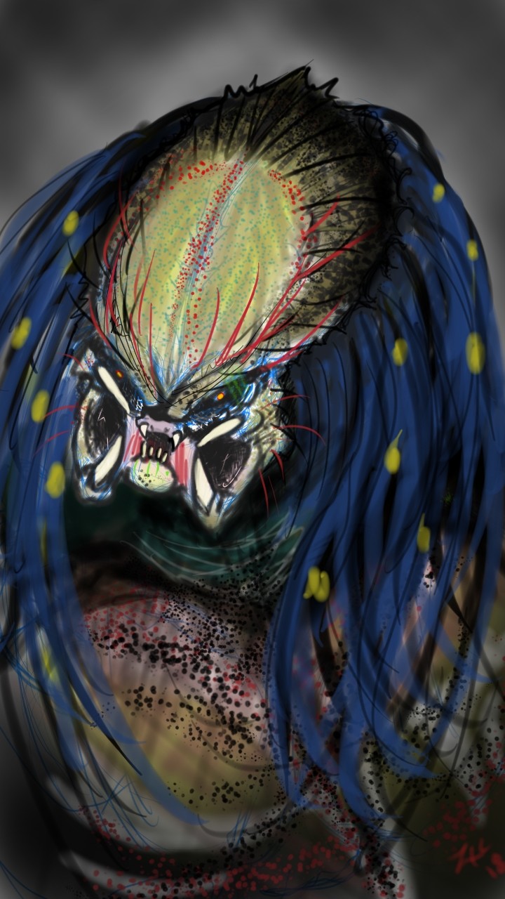 Ricky Clark - Yautja design on mobile