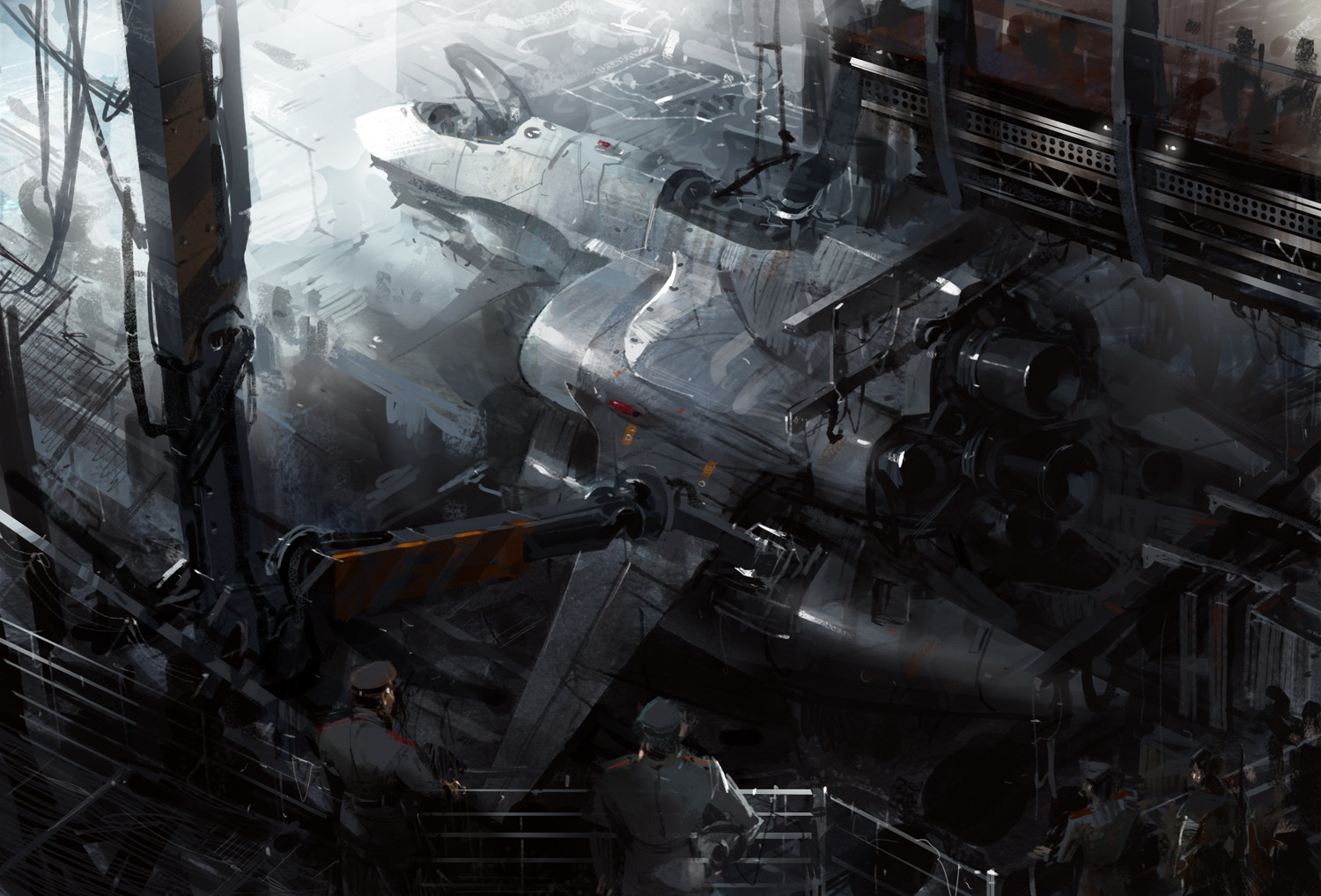 ArtStation - hangar_fighter_gray
