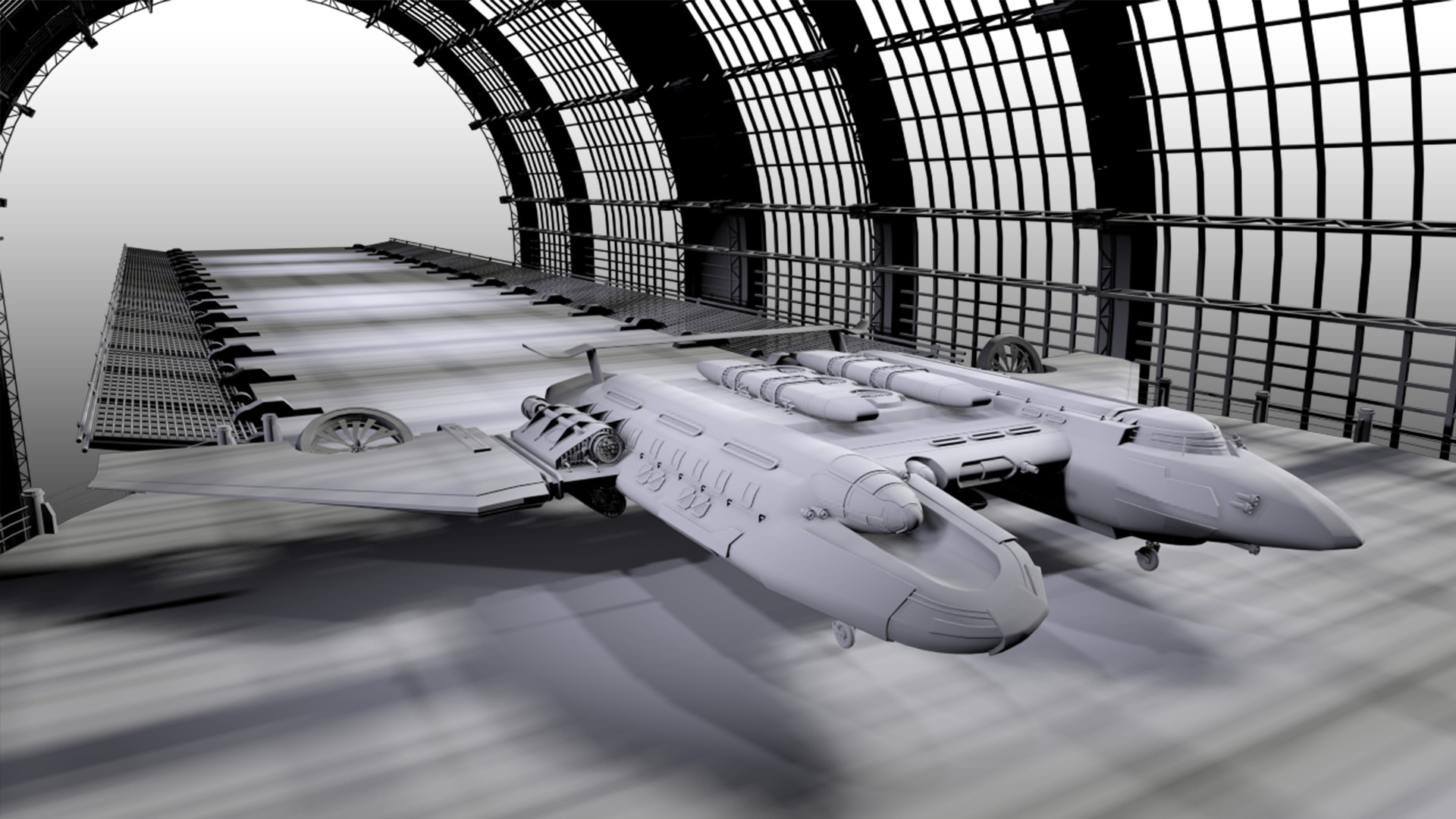 ArtStation - Gemini-Class Cargo Ship in Docking Bay