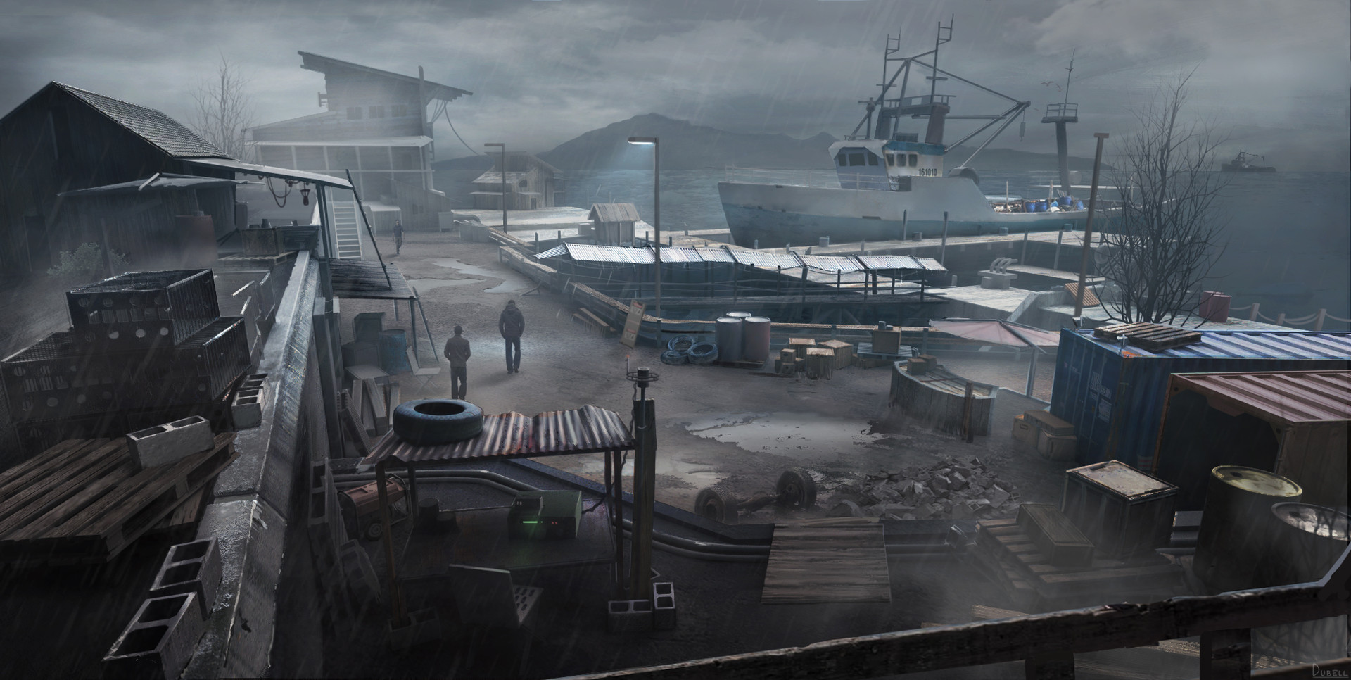 ArtStation - Foggy Dock