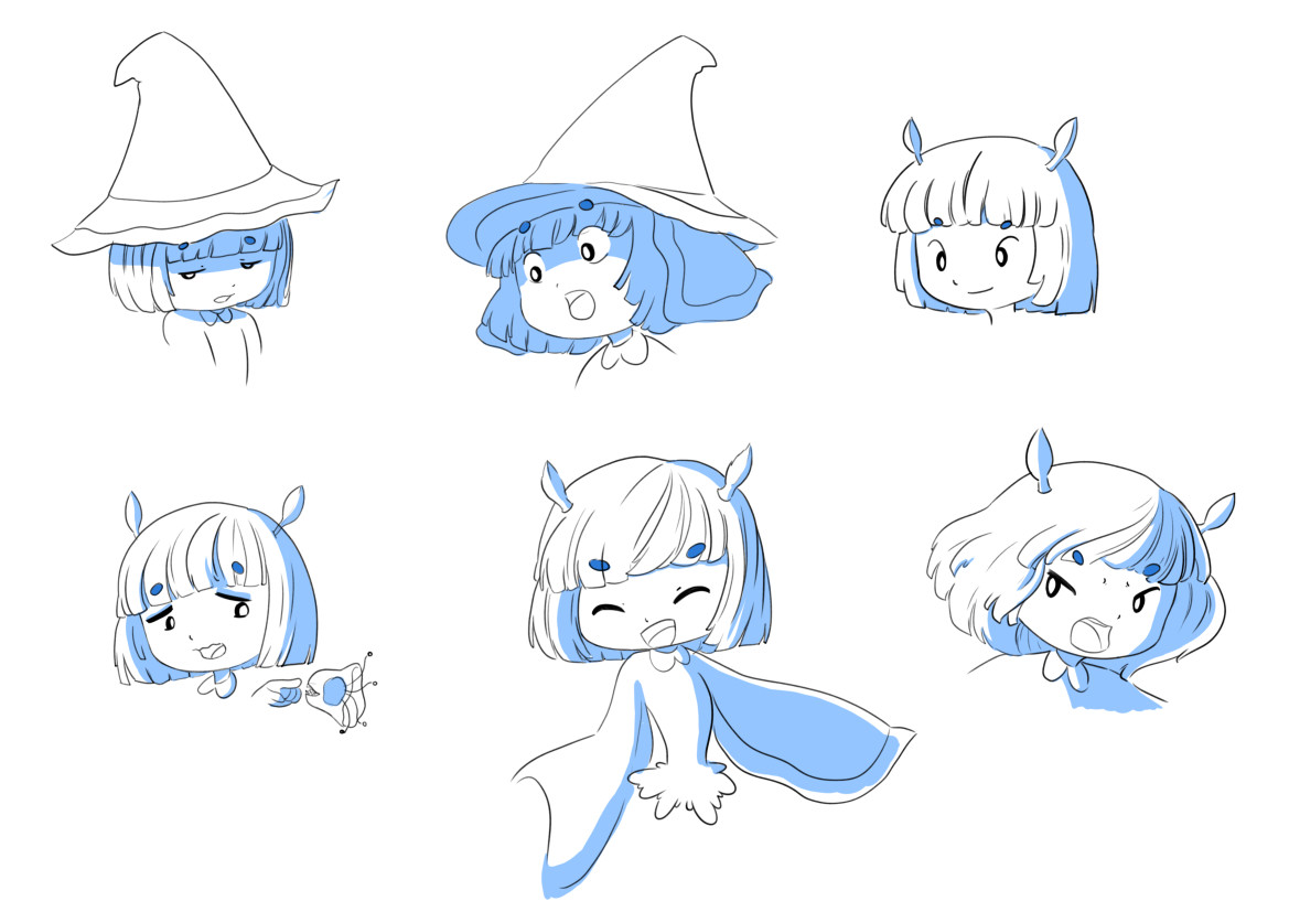 ArtStation - Blue magician character sheet