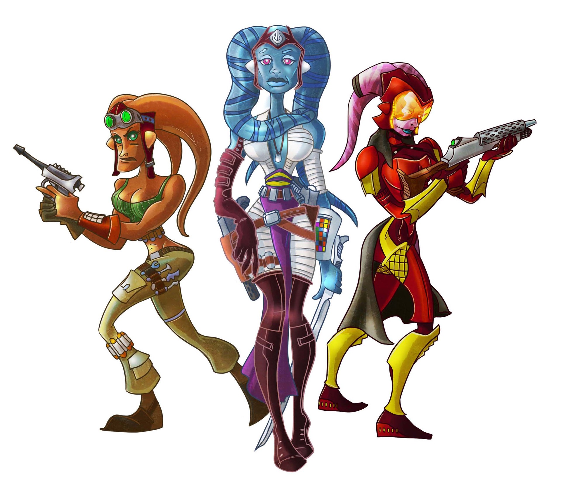 ArtStation - Star Wars RPG (Tw'ilek Starship Crew)