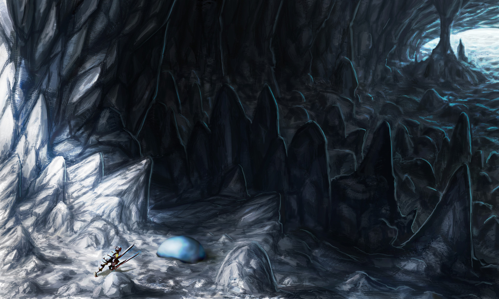 ArtStation - Underground cave