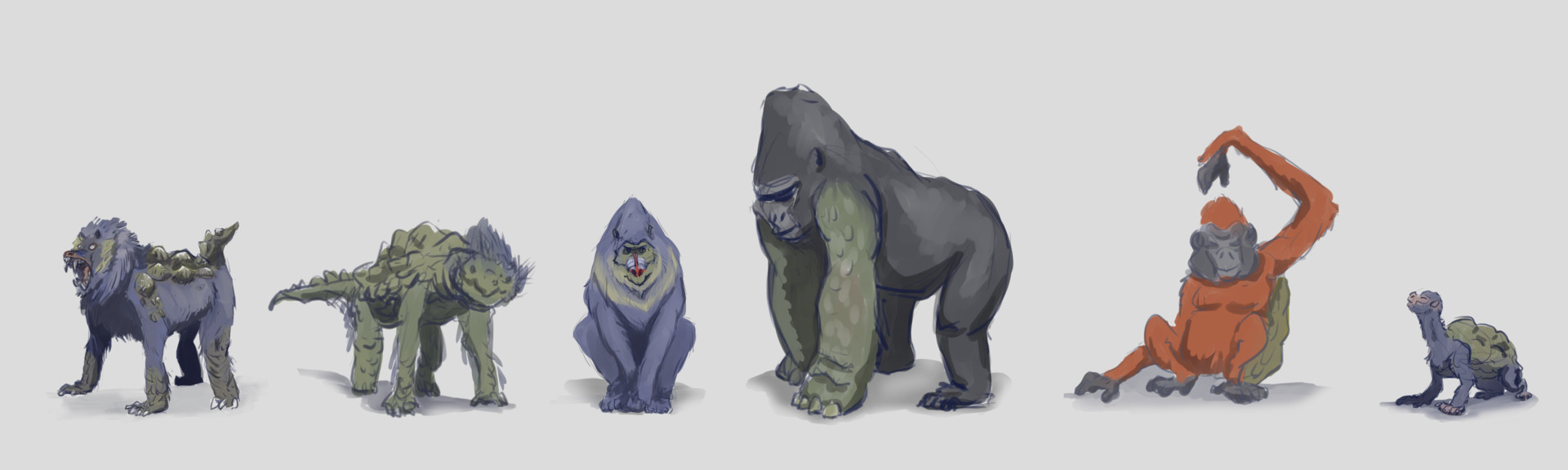 ArtStation - Ape-Turtle Creature Concepts