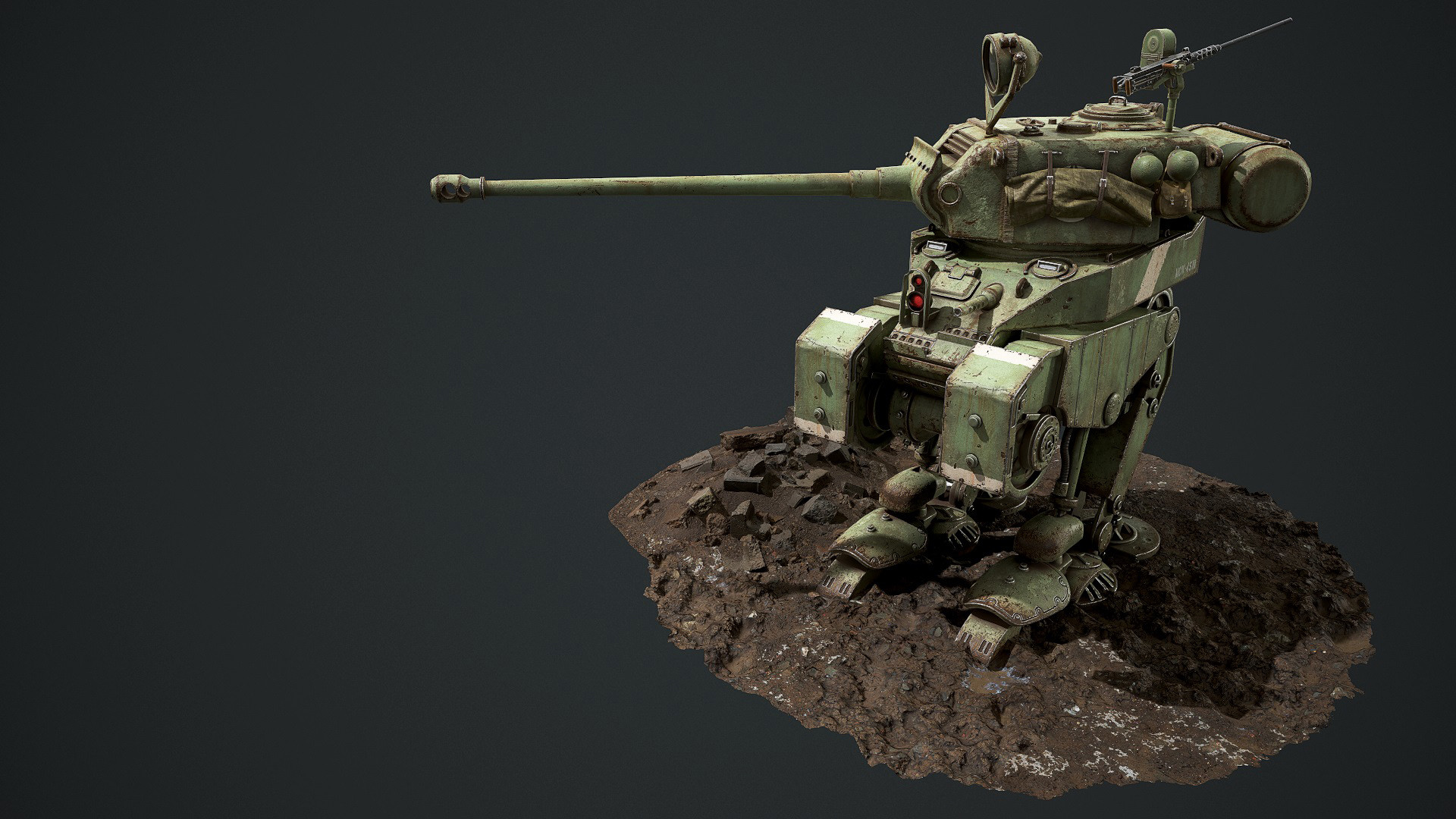 ArtStation - Mech - Dust Tactics Pounder