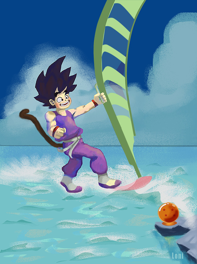 ArtStation - Goku Super Wind Surf