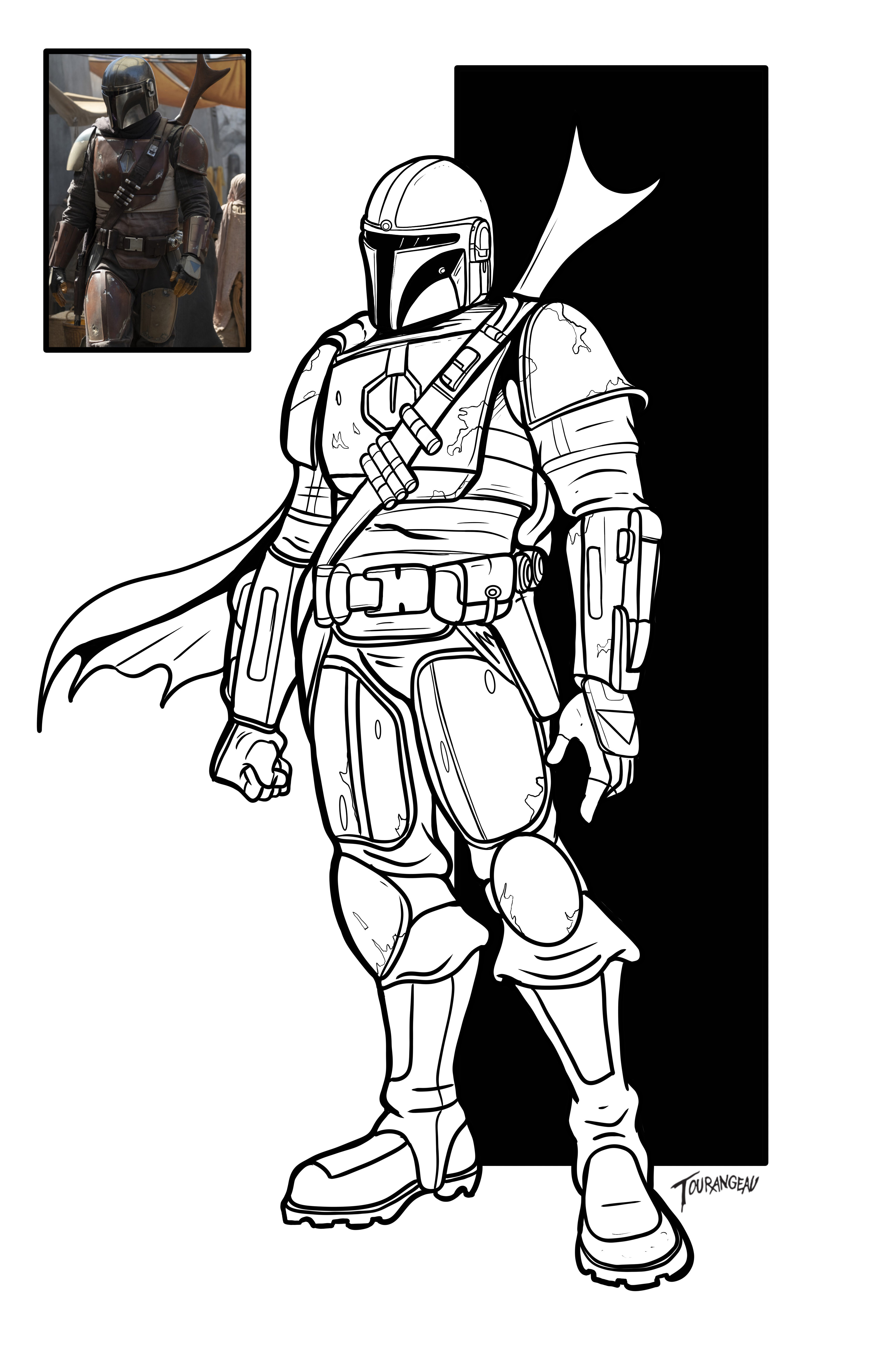 mandalorian warrior star wars mandalorian coloring pages