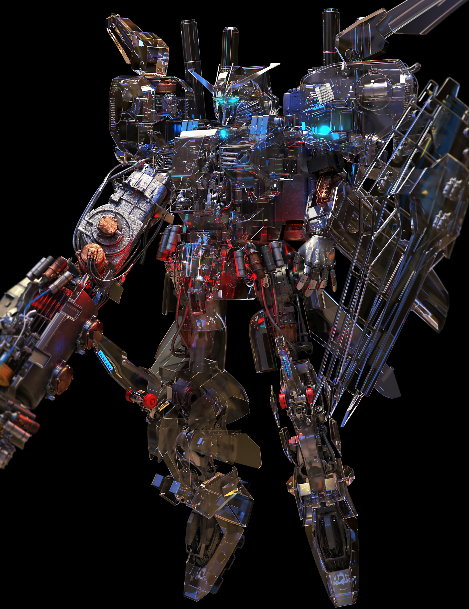 ArtStation - Transparent version EX-S Gundam