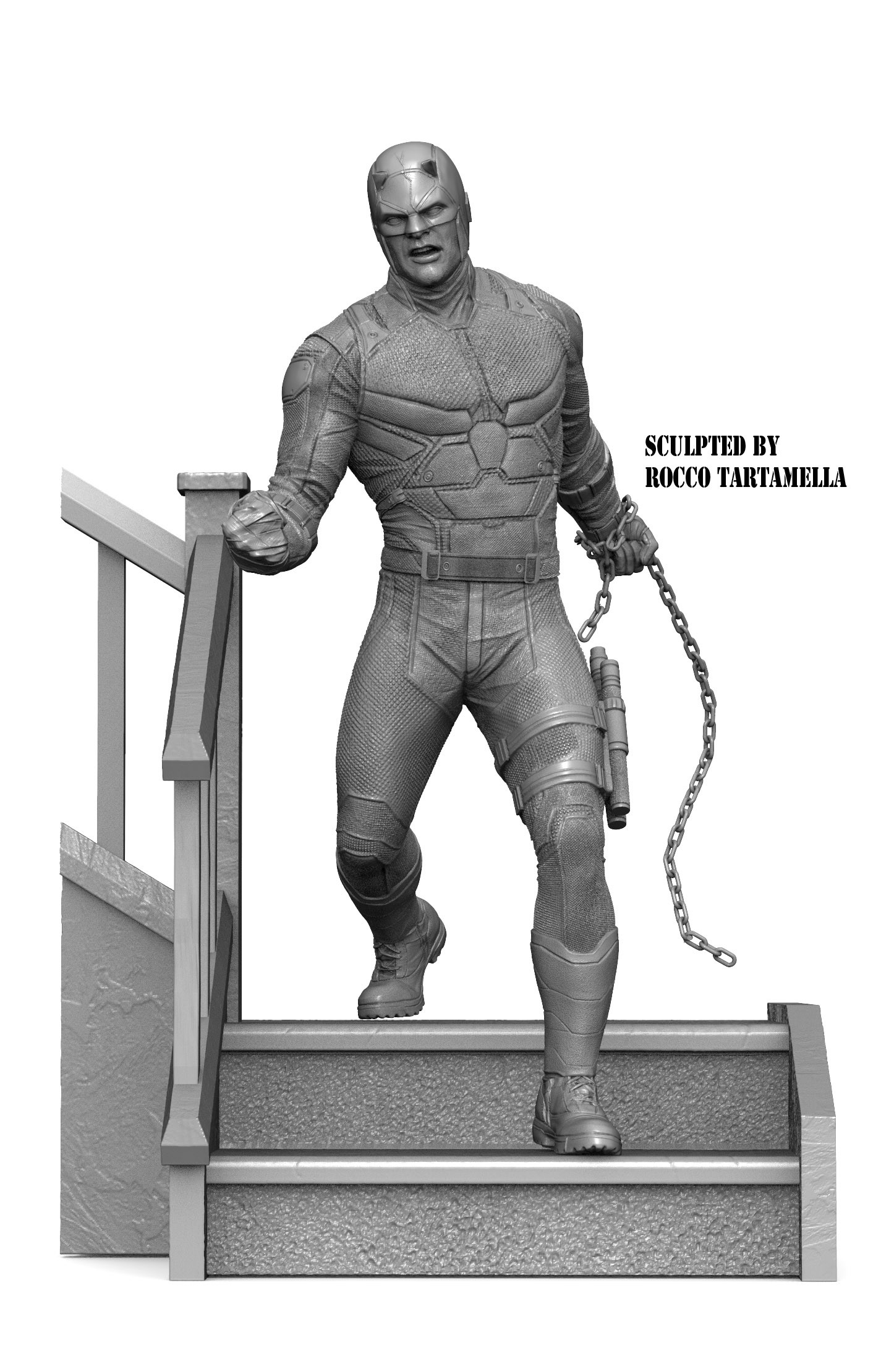 ArtStation - Daredevil Premier Statue for DST sculpted by Rocco Tartamella