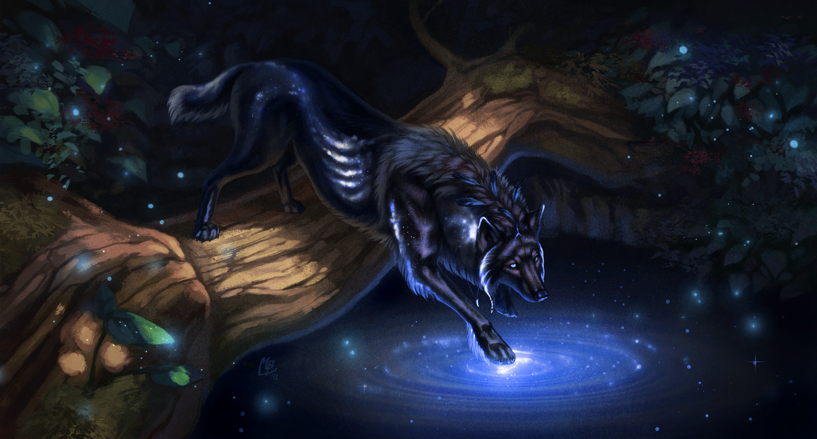 ArtStation - Starry pond