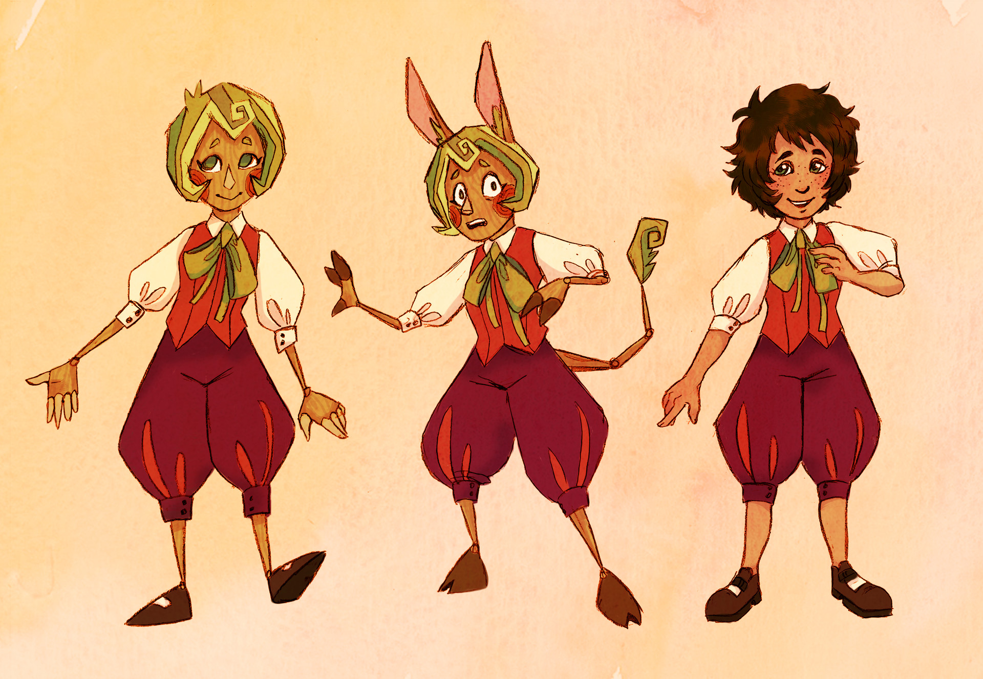 ArtStation - Pinocchio Colour Samples