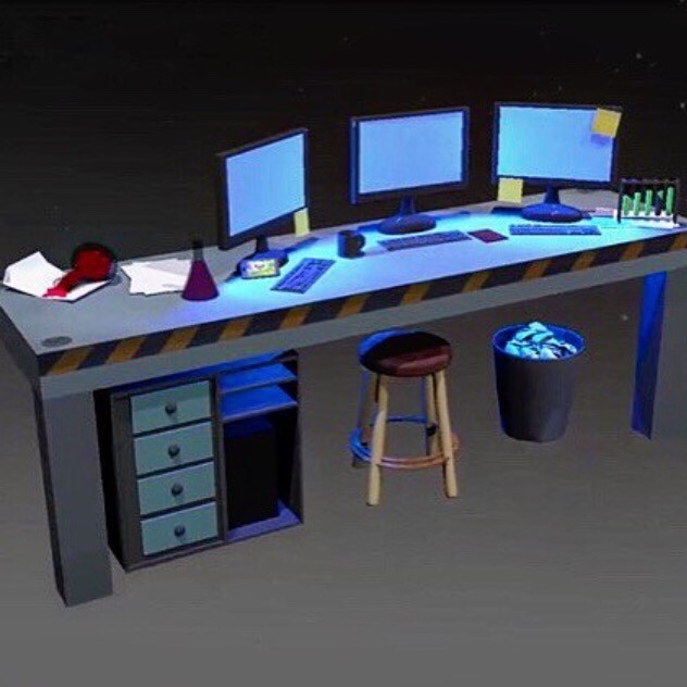 ArtStation - Work lab desk- Model, UV, Texture