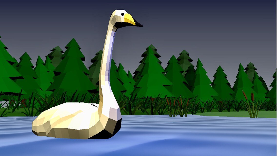 ArtStation - Swan- model, texture, uv, scene layout