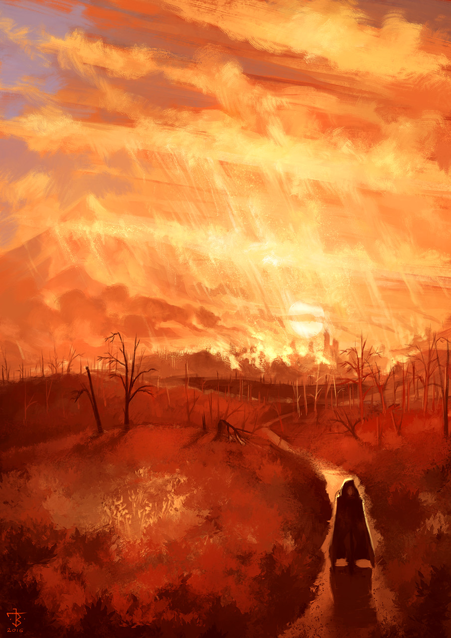 ArtStation - Rain of Fire, Tomasz Bełzowski