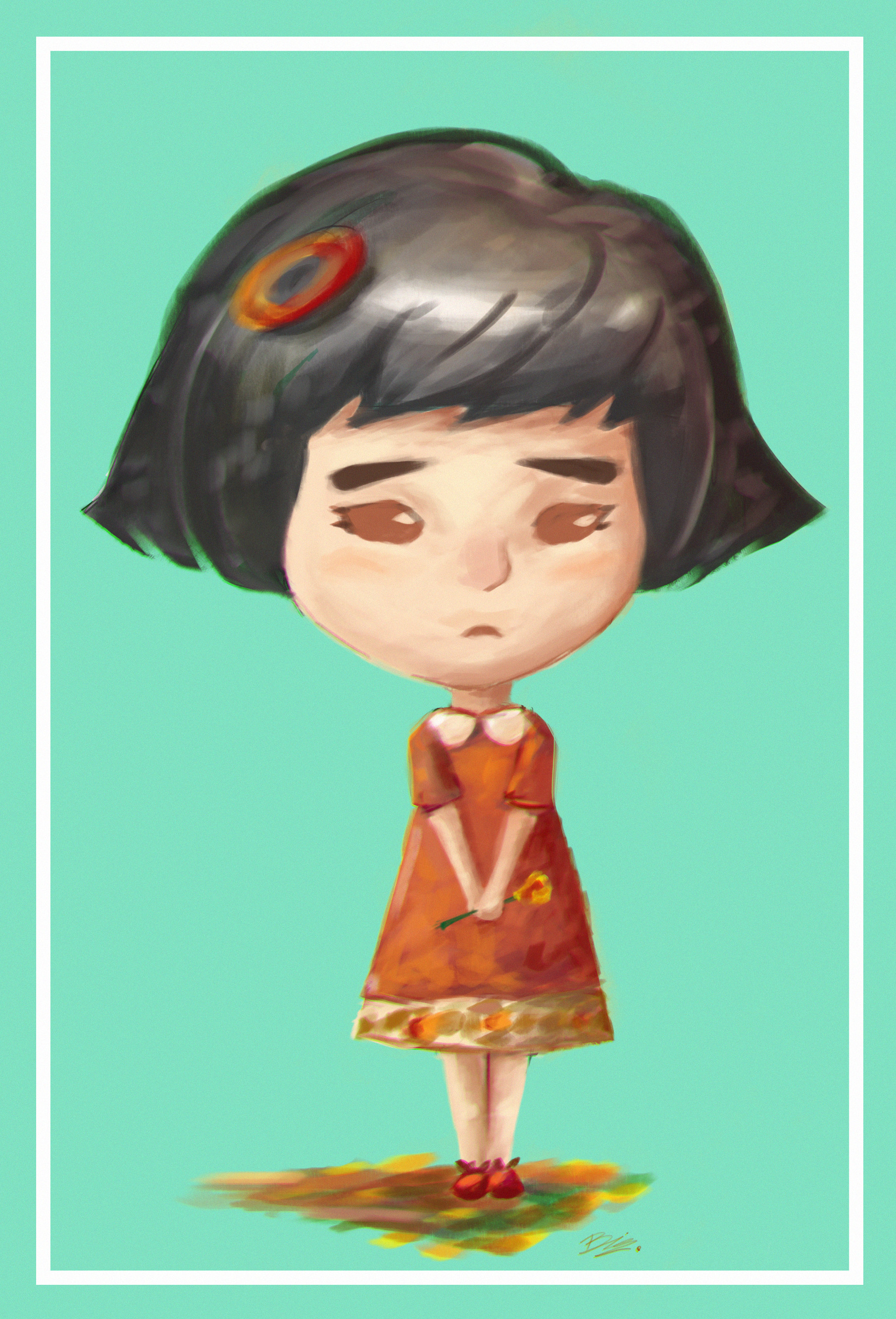 ArtStation - sad little girl