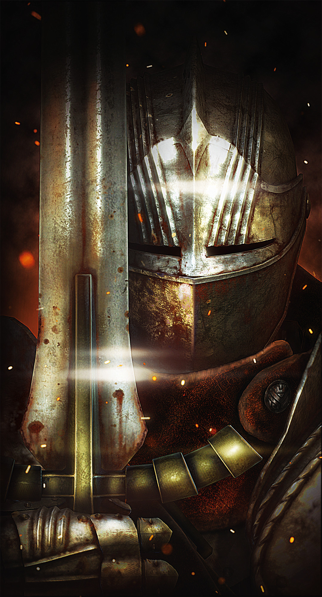 ArtStation - Knight in Flames