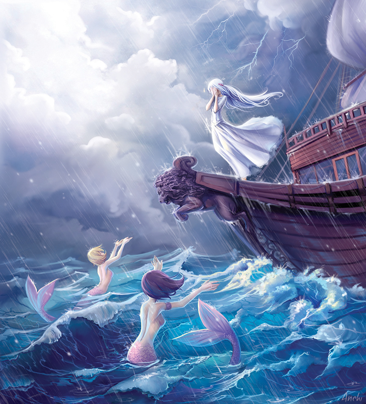 ArtStation - Mermaid book illustration