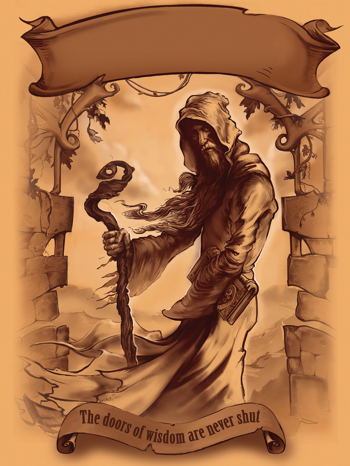 ArtStation - illystration for "wise man notes"