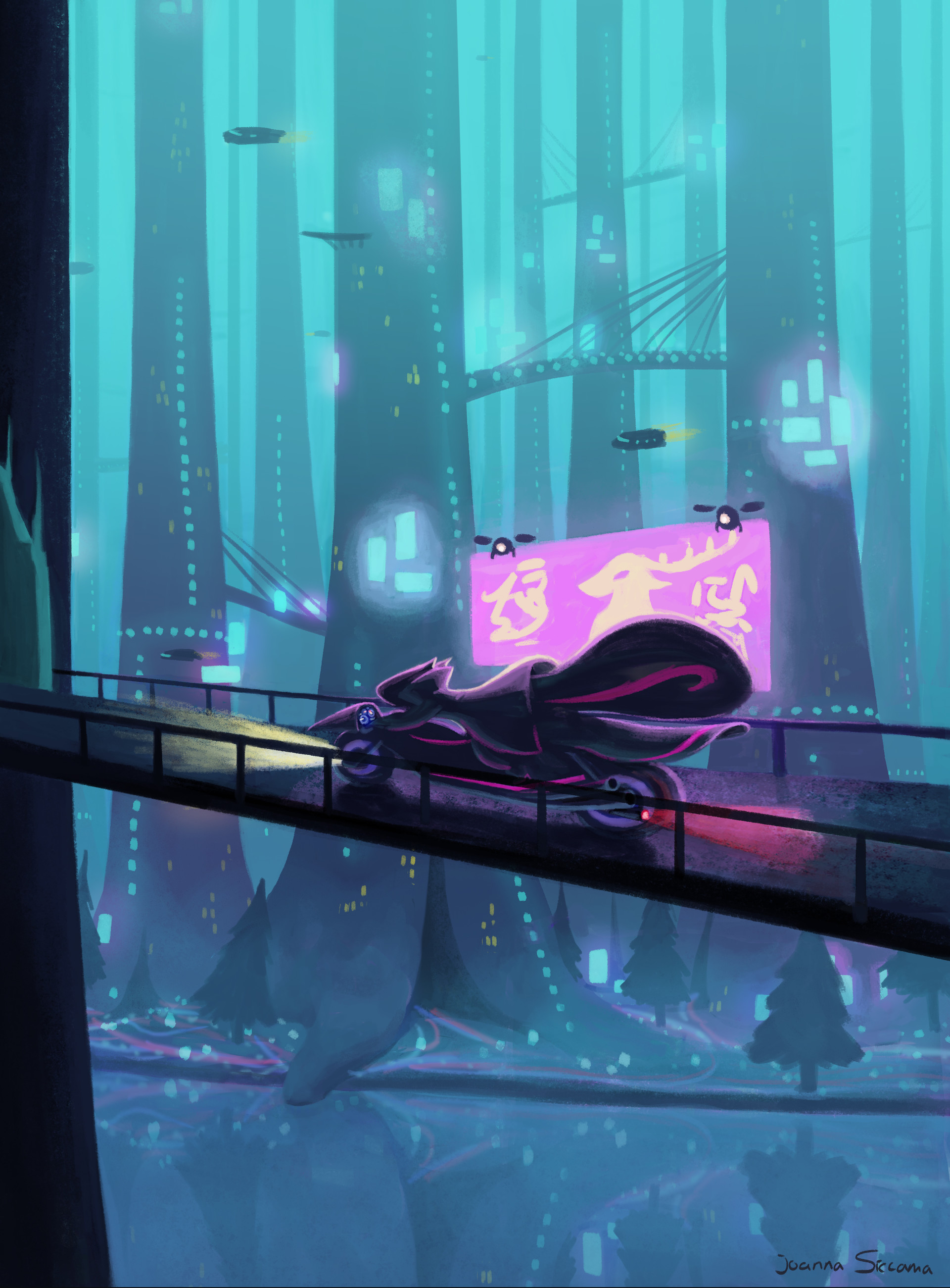 ArtStation - Futuristic Forest