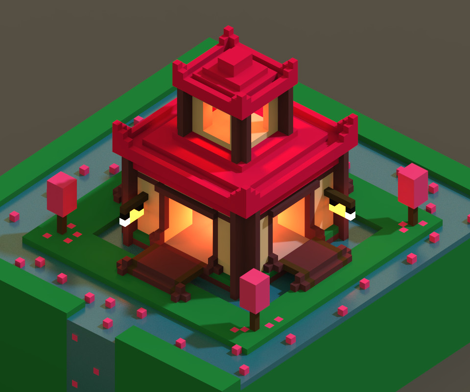 ArtStation - Sacred Temple voxel