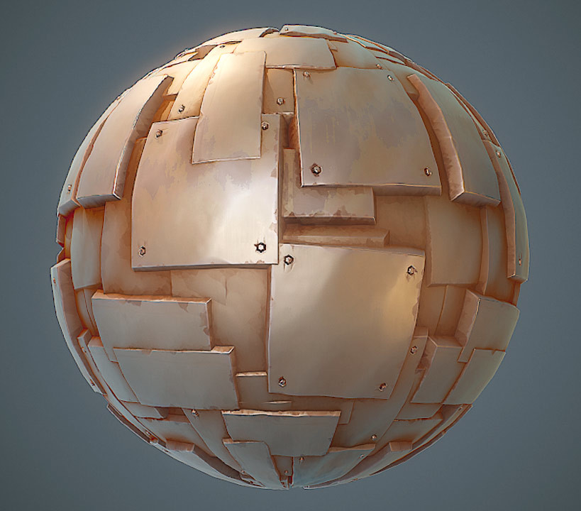 ArtStation - Stylized Metal Plates - Substance Designer