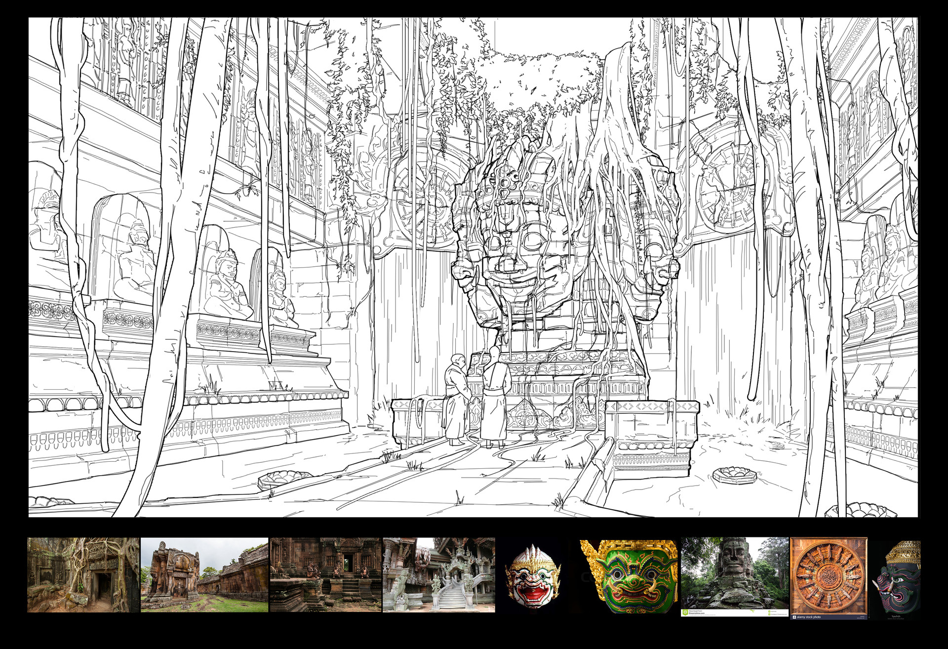 ArtStation - Hunter's Angle Environment Line work 04