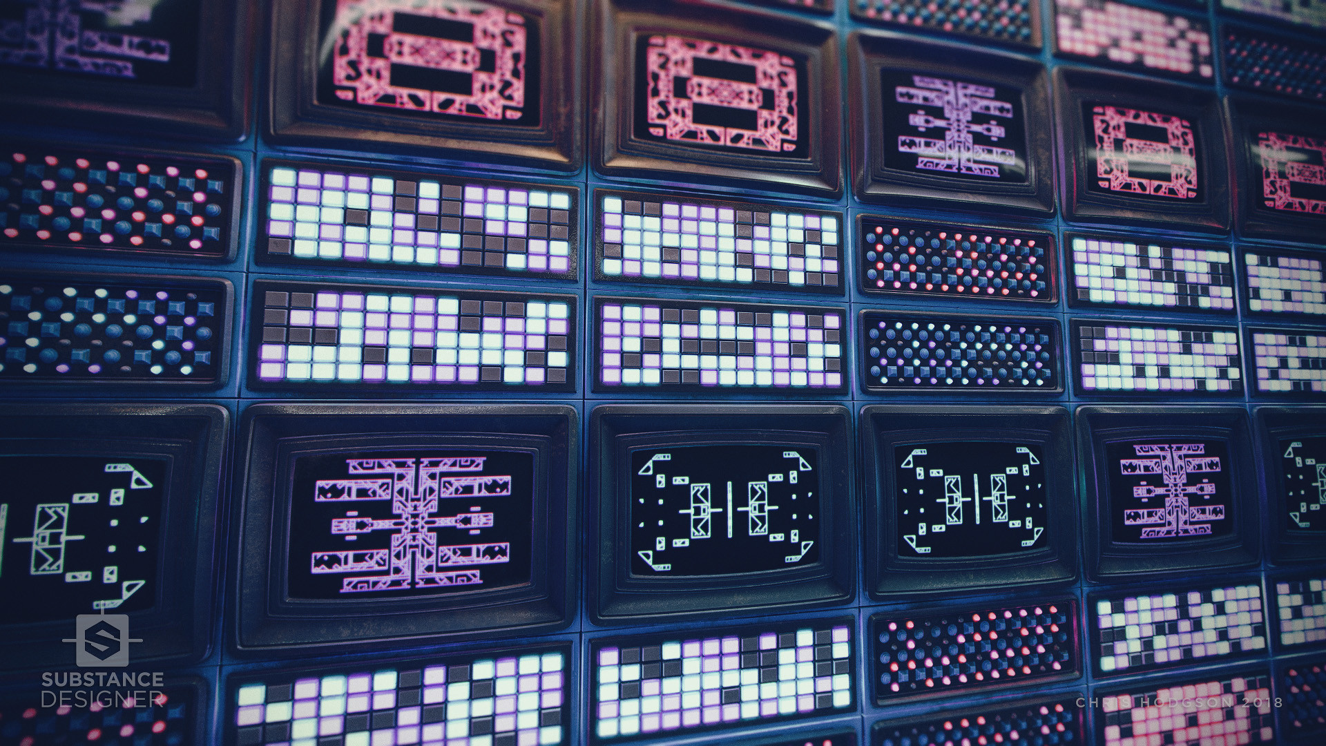 Chris Hodgson - Sci-Fi Retro Computer Displays