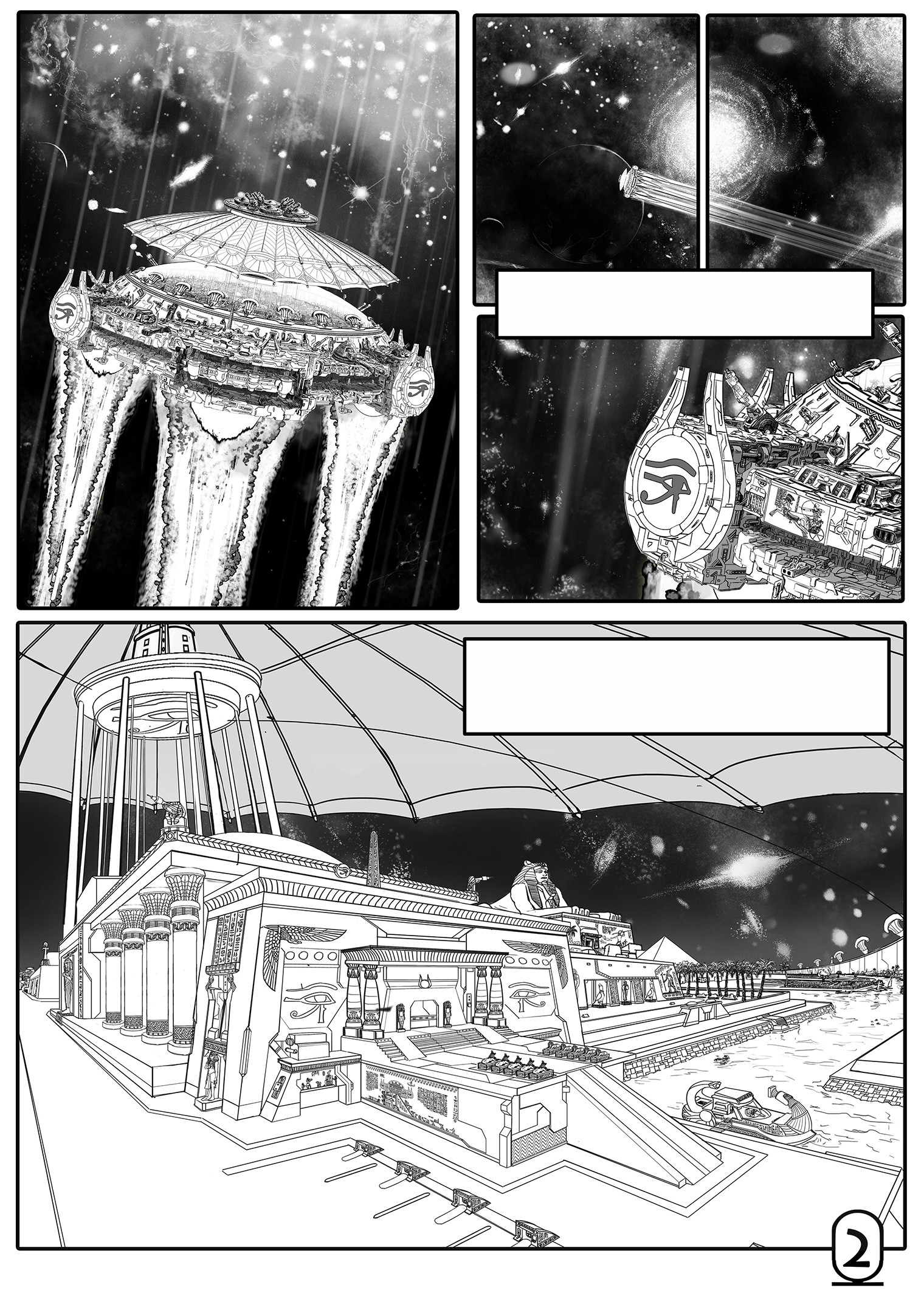 ArtStation - "the Ancient future" comic book, Page 2 "personal project"