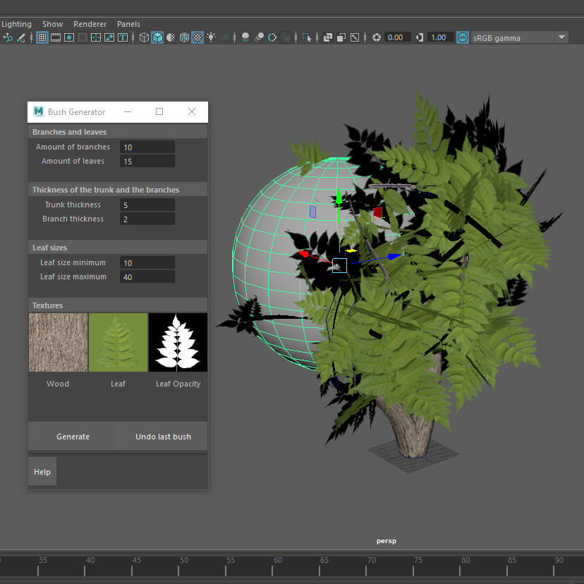 Sara Obert - Bush generator for Maya
