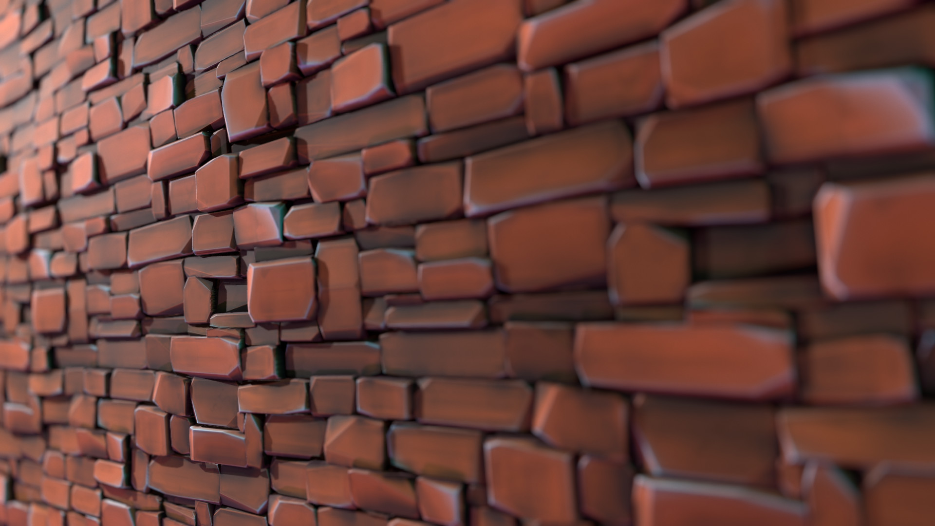 ArtStation - Tileable Stylized Brickwall