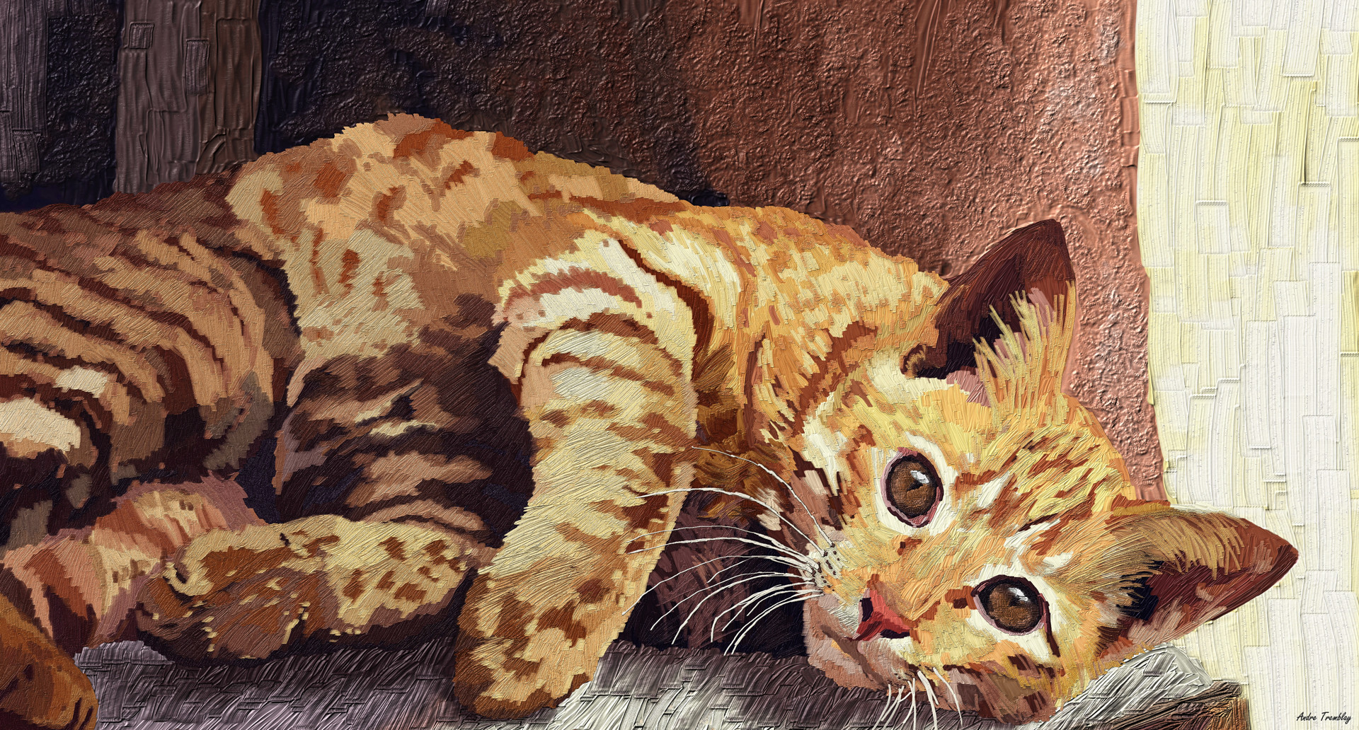 ArtStation - Morning cat