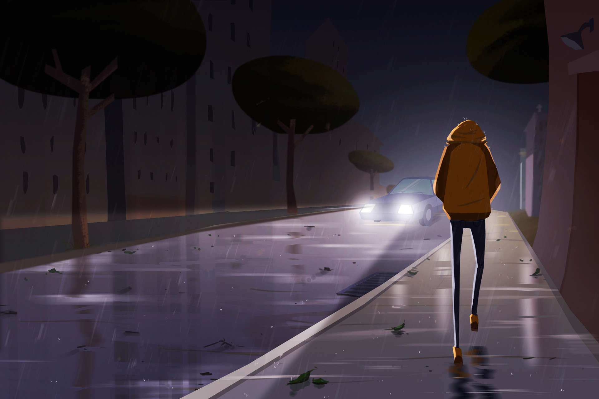 ArtStation - Rainy night