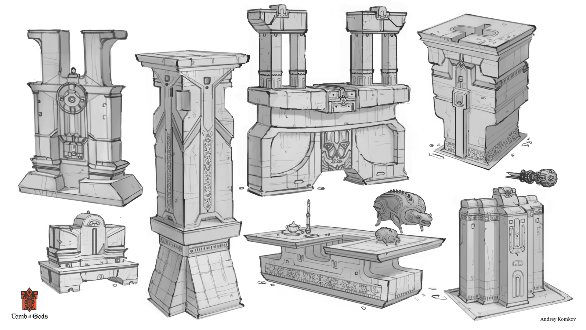 ArtStation - Tomb of Gods - Props 2