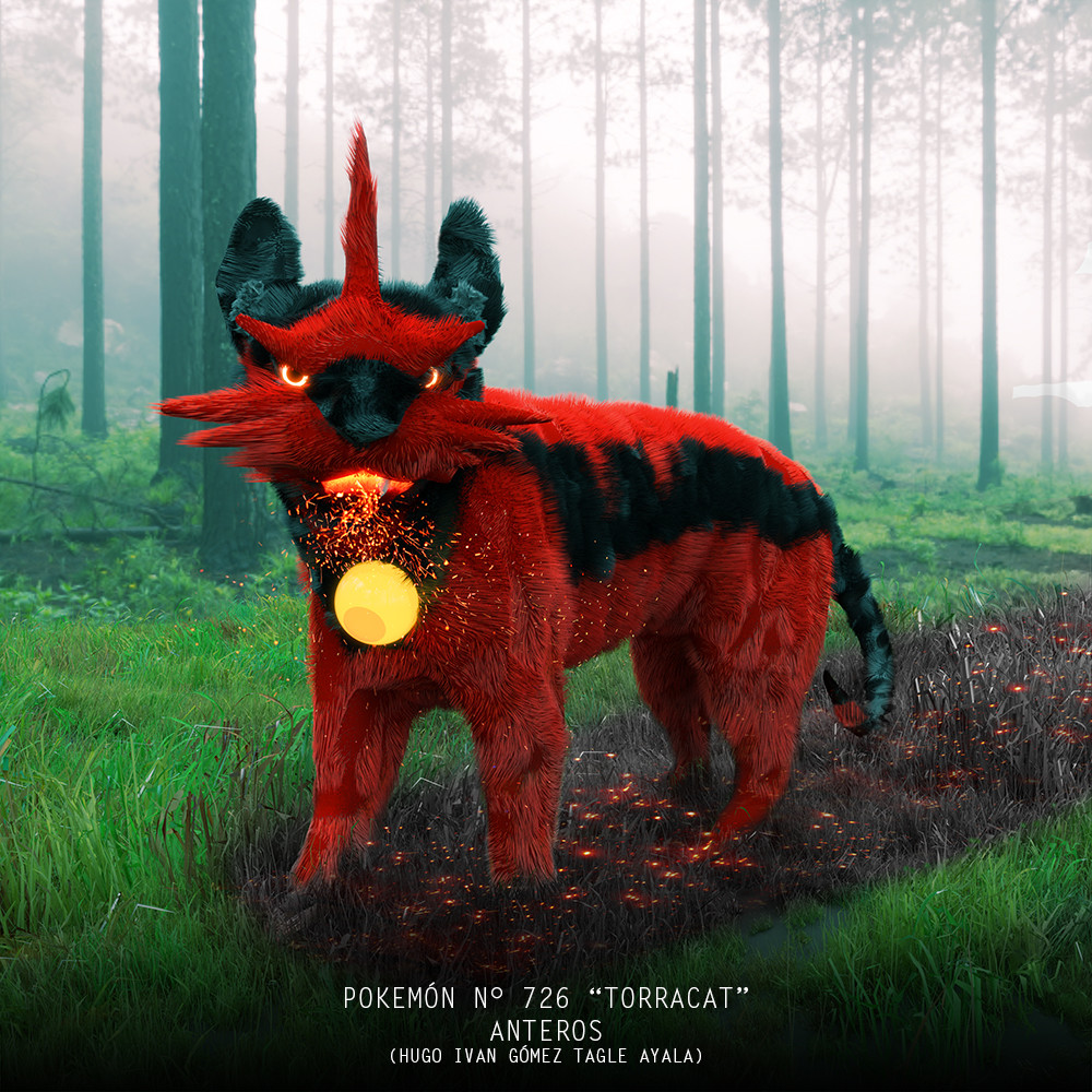 ArtStation - Torracat" Art Pokedex Alola Edition