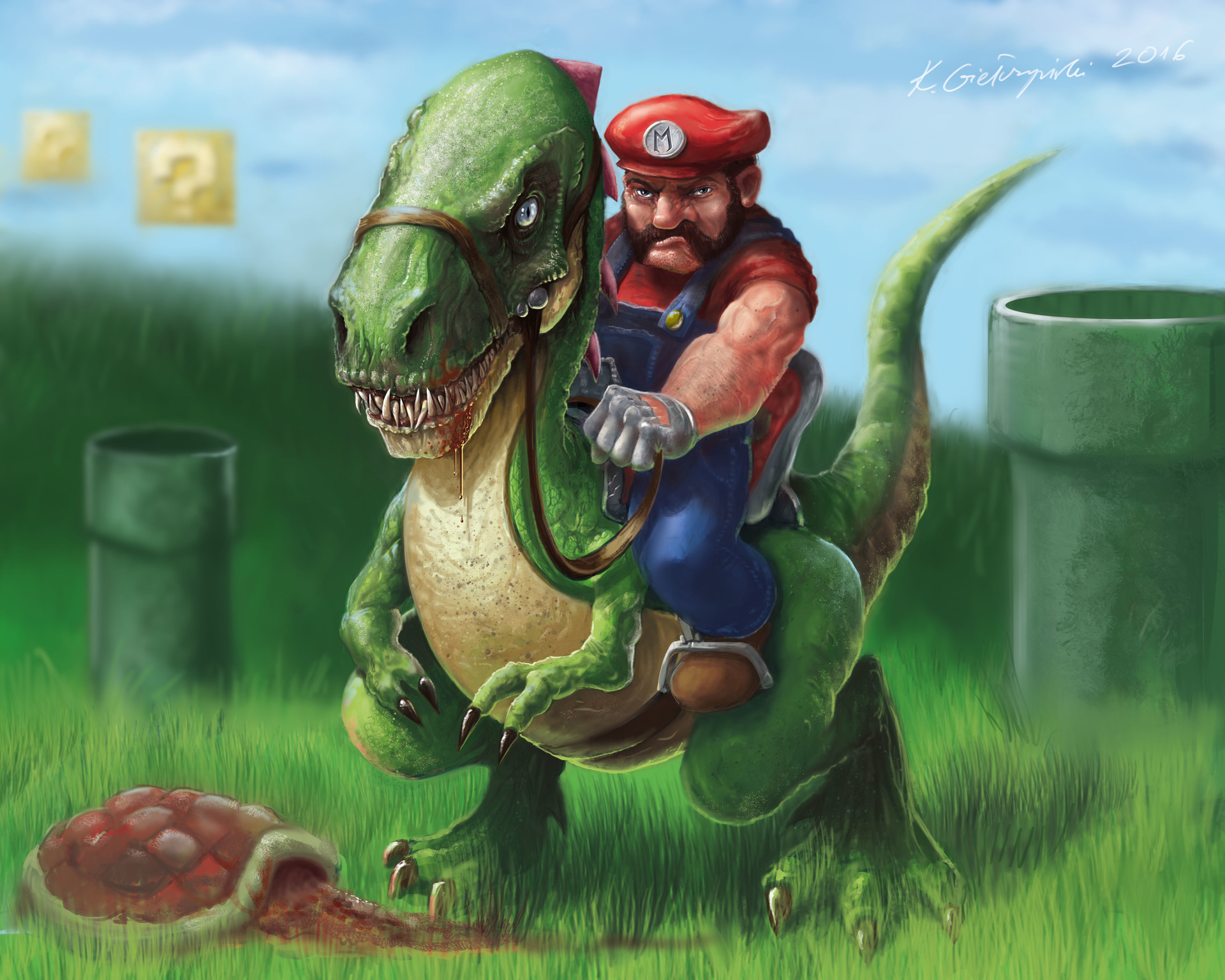 ArtStation - Yoshi & Mario