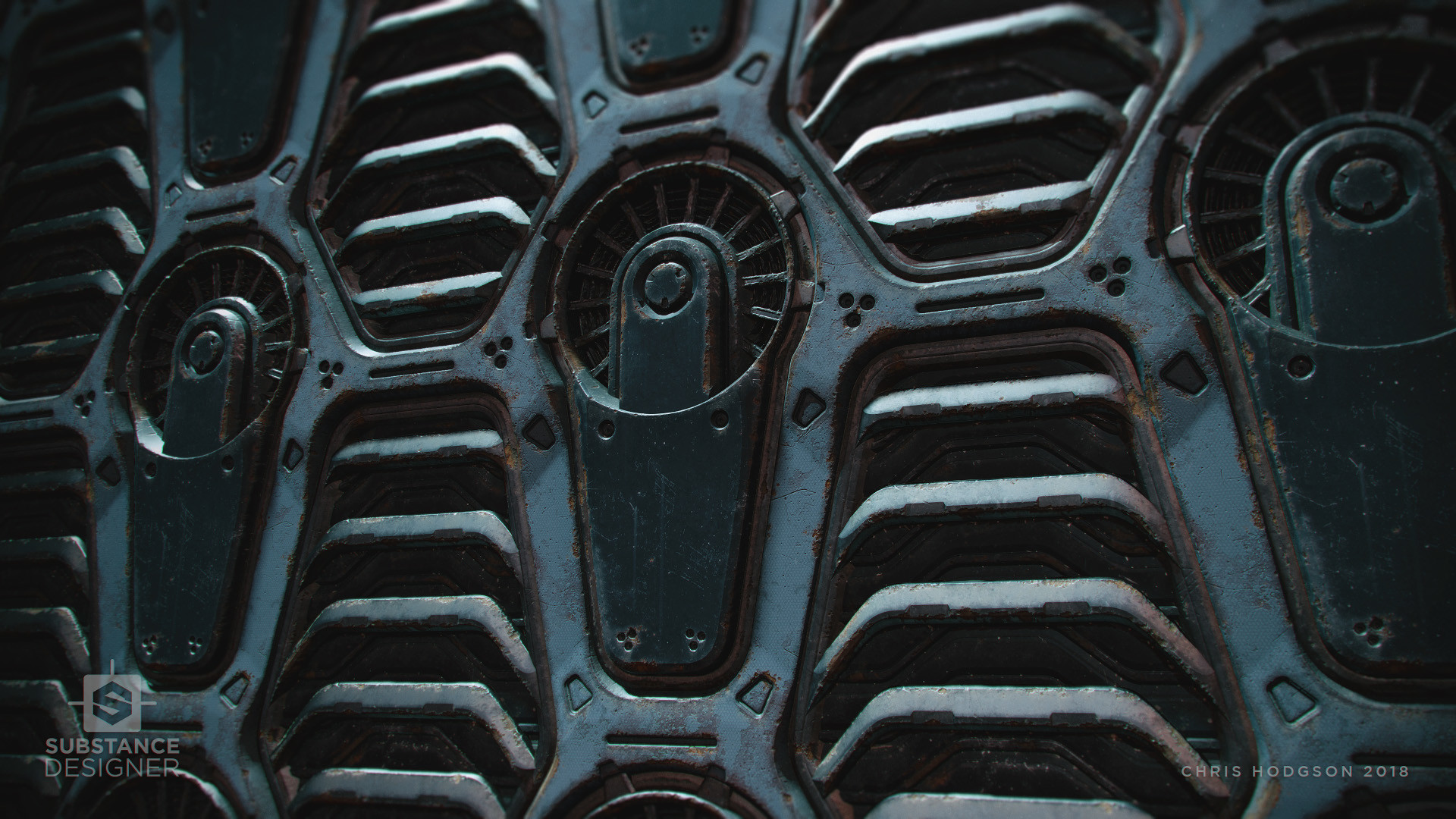 ArtStation - Alien Mechanical Panel