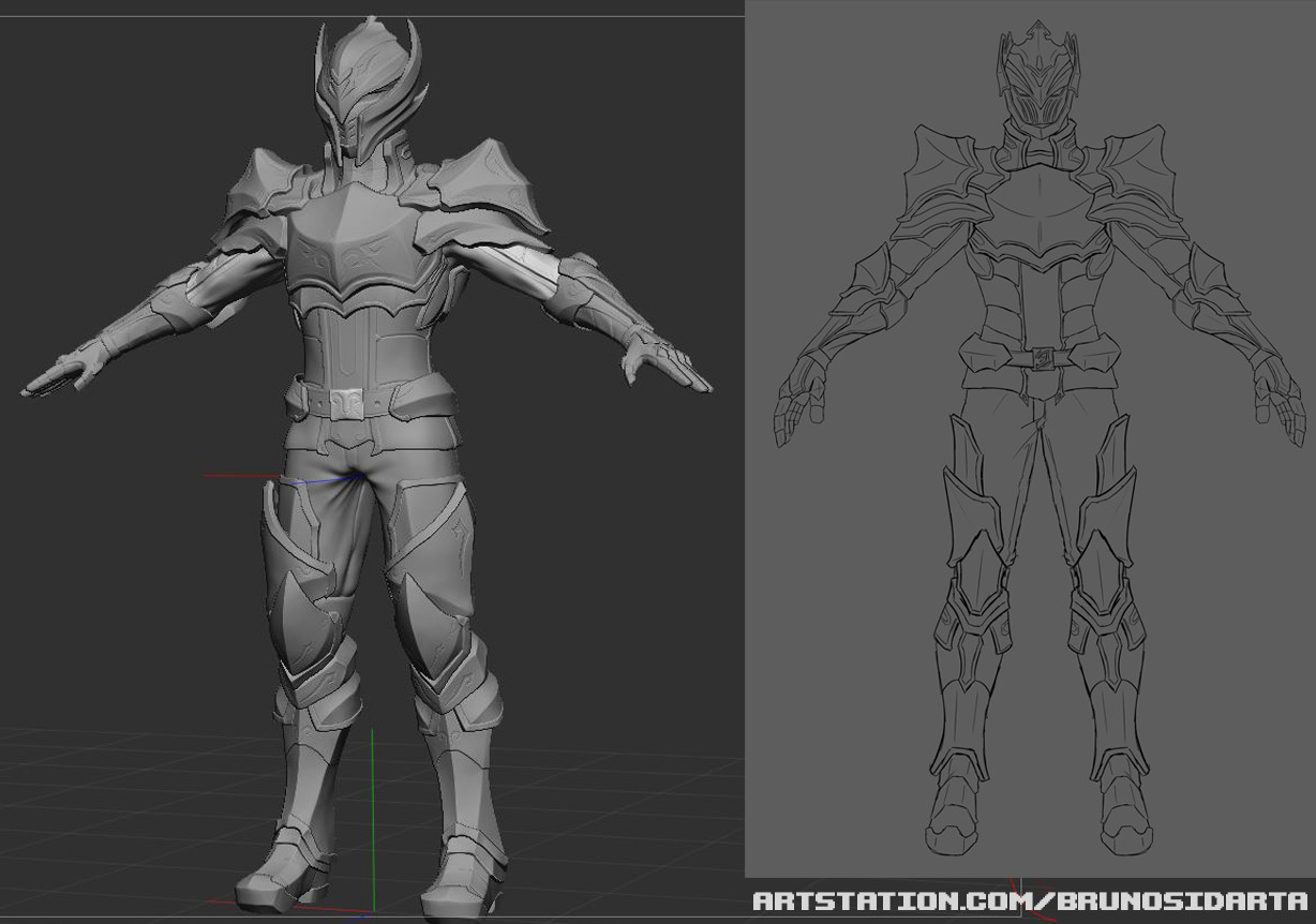 Bruno Sidarta - Shadow Armor for a Medieval High Fantasy Theme