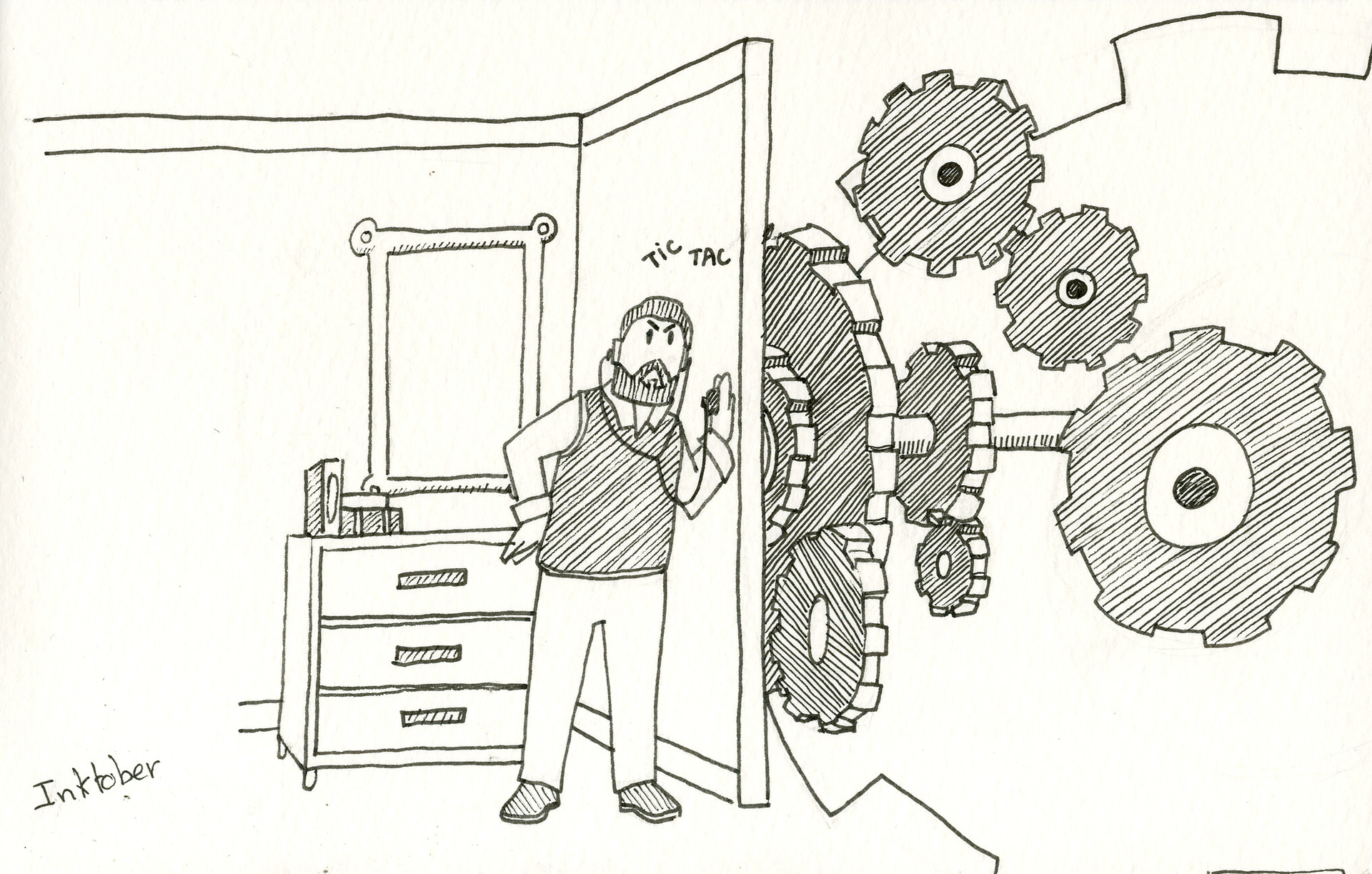 ArtStation - InkTober #14 Clock