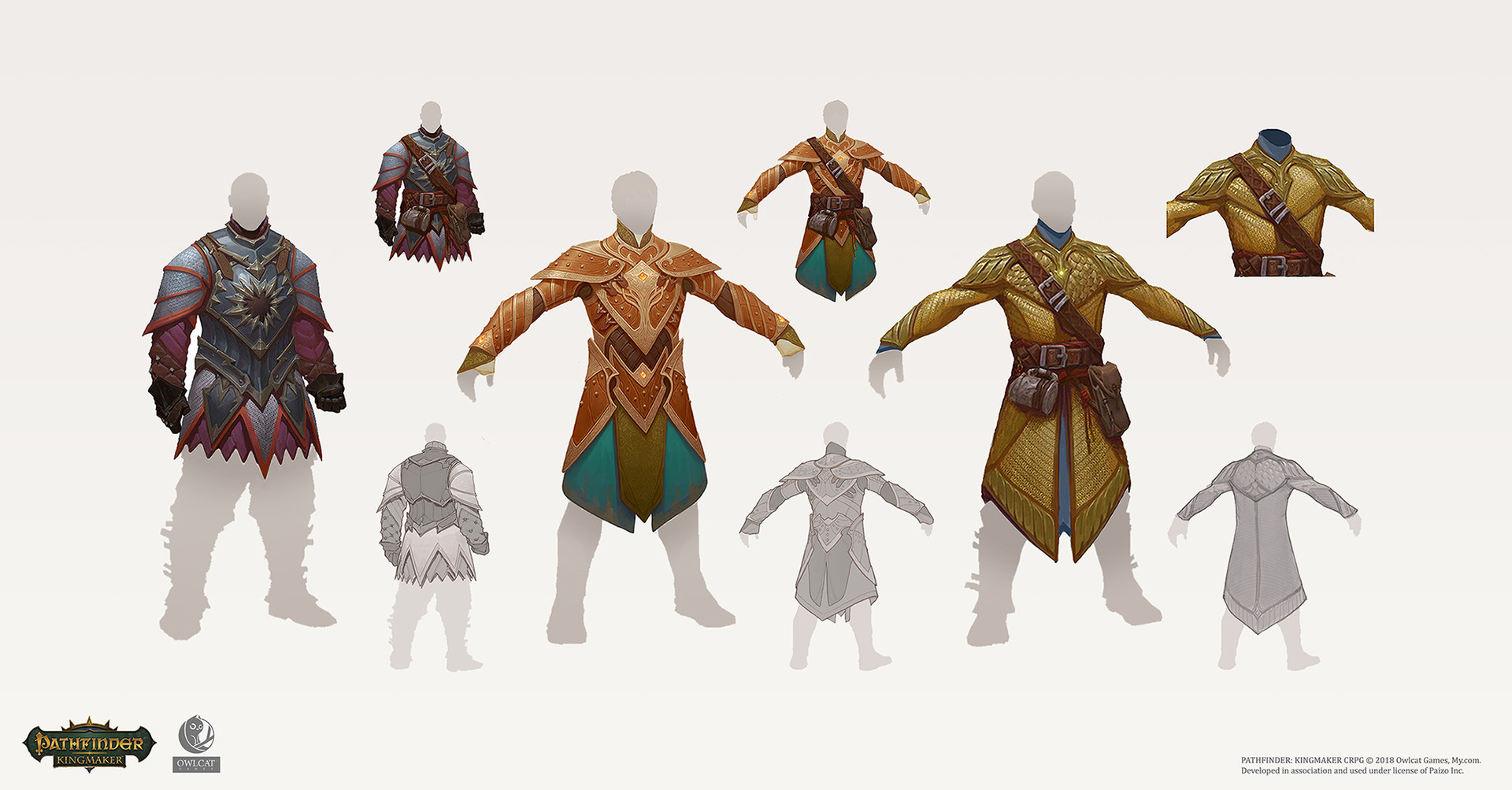 Ilia Bodaikin - Pathfinder: Kingmaker - Armor concepts.