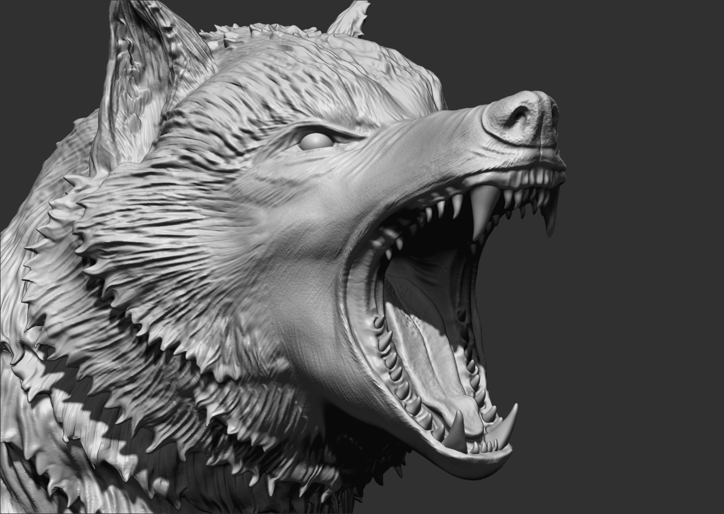 Chris J Knight - Wolf - Zbrush Sculpt