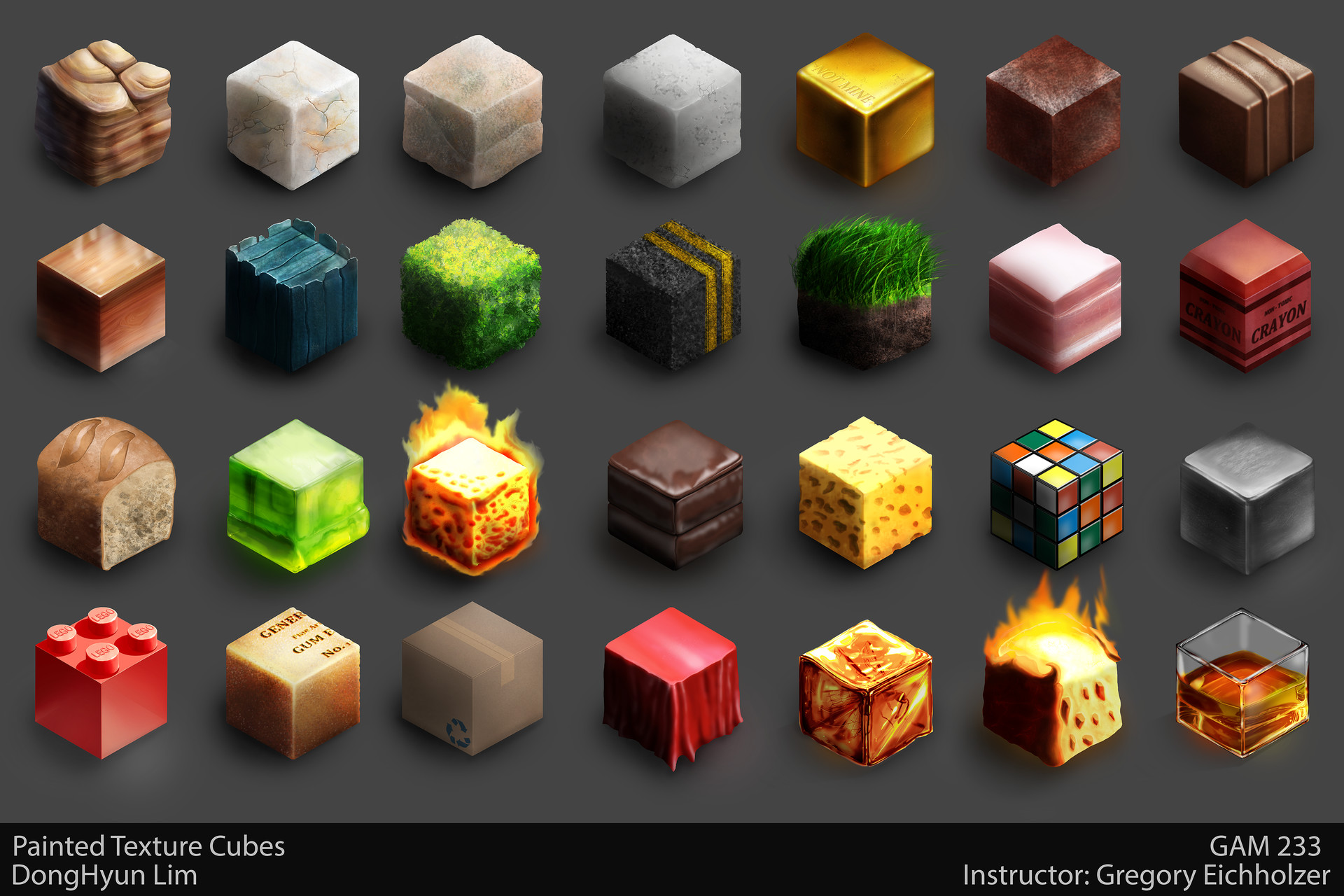 ArtStation - cubes with diverse materials