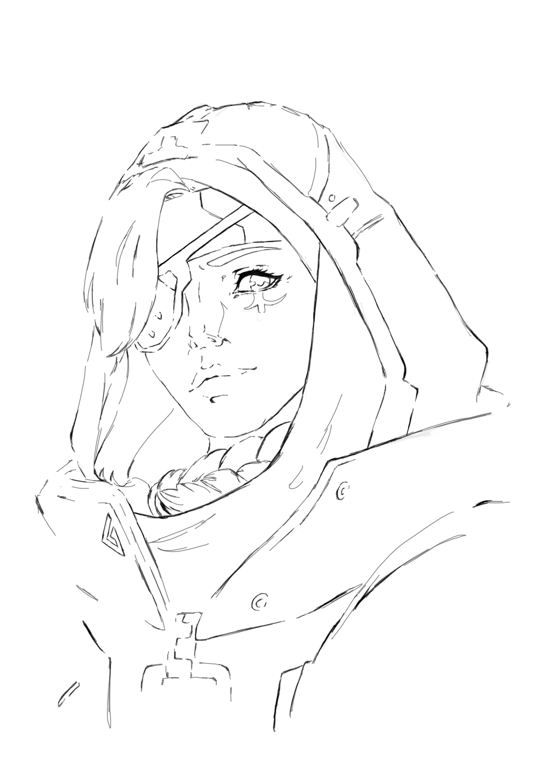 how to draw ana from overwatch